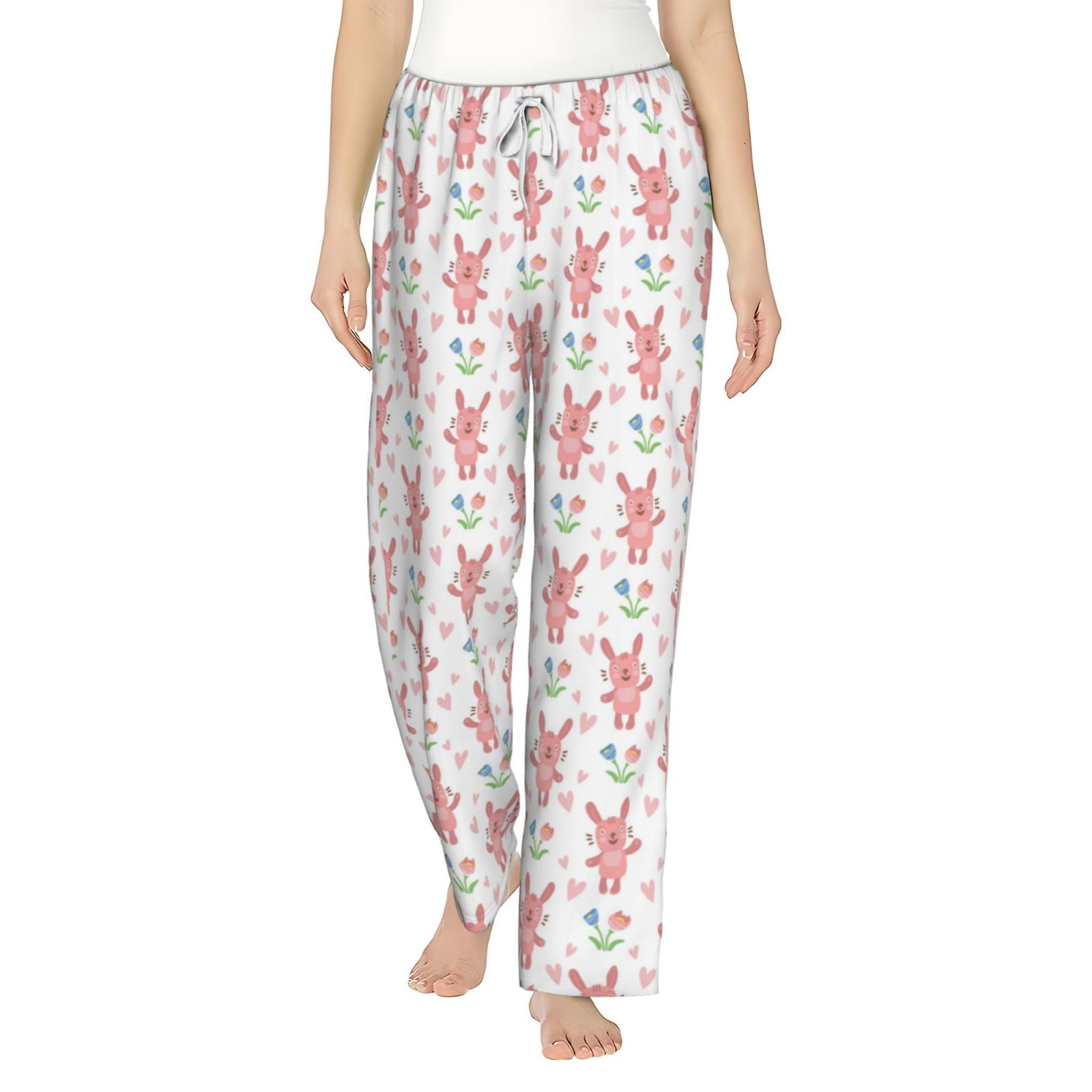 Xecao Hello Rabbit Women's Straight Lounge Pajama Pants: The Epitome of ...