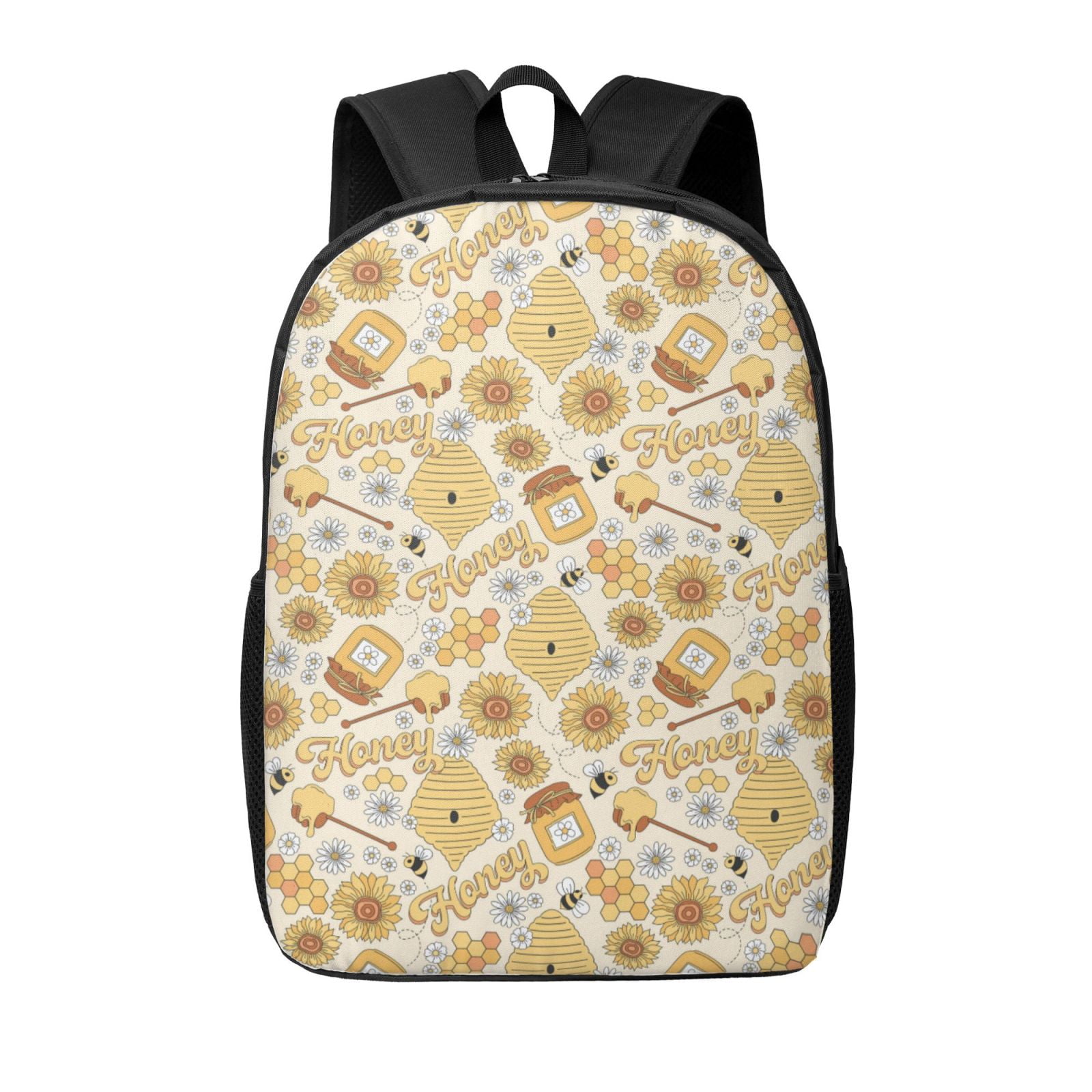 Xecao Honey Honeycomb print Travel Backpack, Large Computer Backpack ...