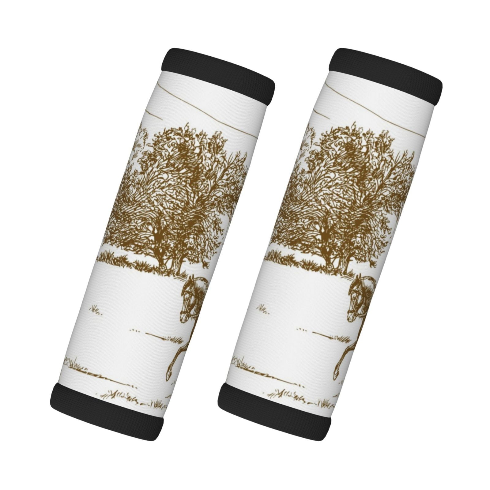 Xecao Horse Rider In Field Print 2 Pack Luggage Handles Wrap Grips ...