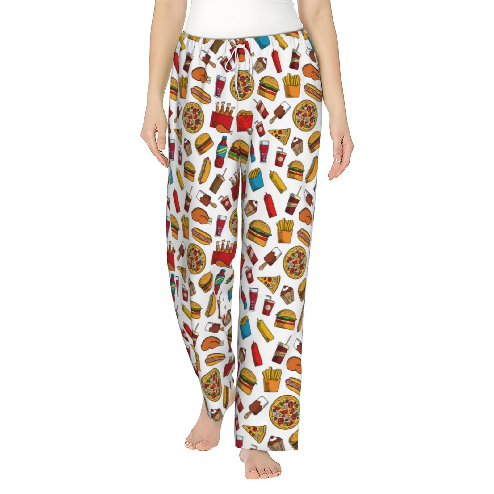 Xecao Hot Dog Pizza Women's Straight Lounge Pajama Pants: The Epitome ...