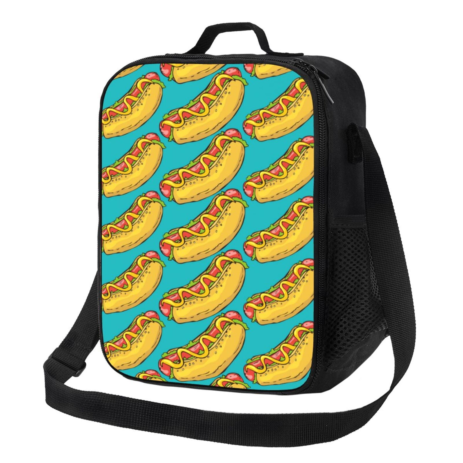 Xecao Hot Dogs 8 Print Lunch Bag - Durable, Double-Insulated Lunch Bag ...