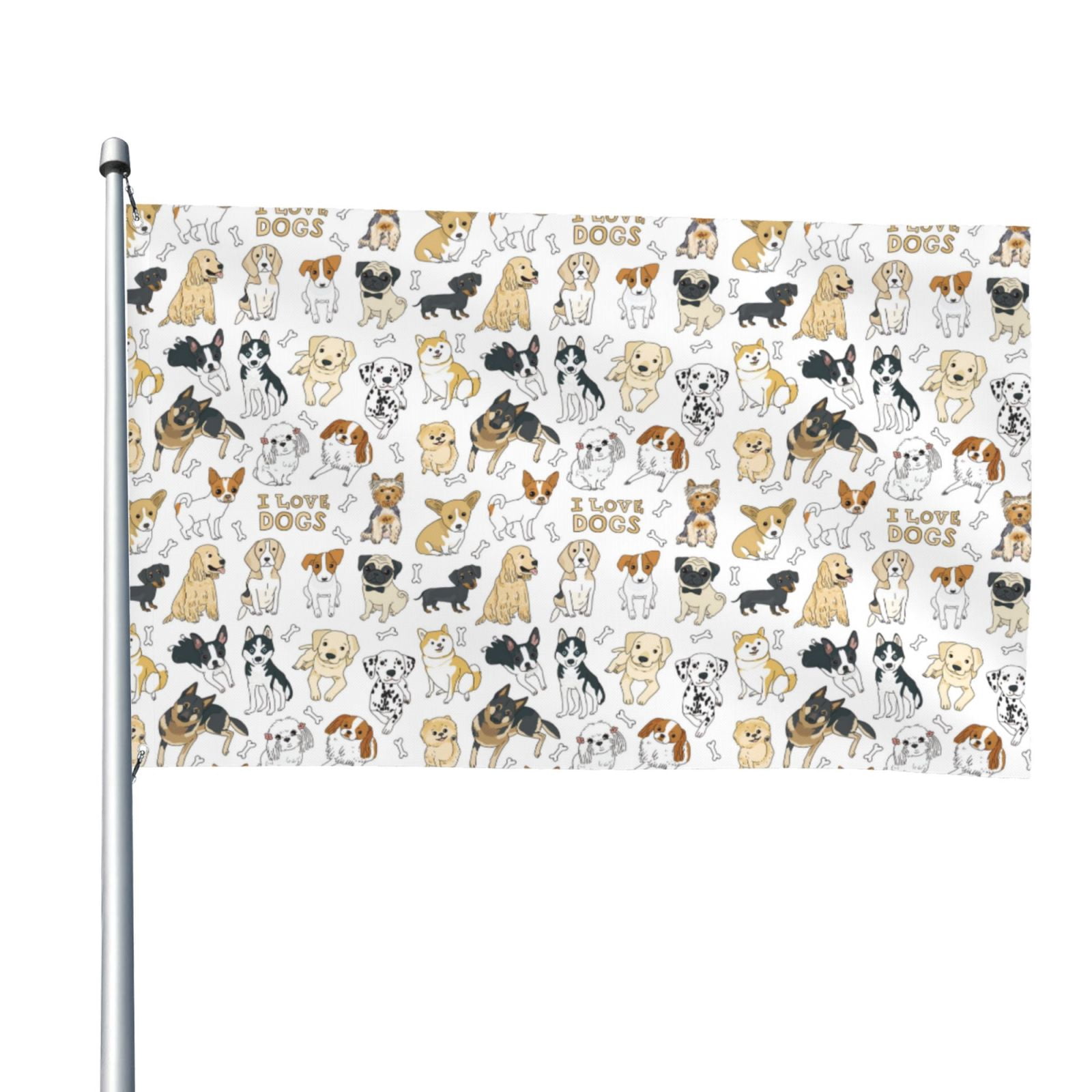 Xecao I Love Dogs for Longest Lasting Flag, Made From Polyester, UV ...