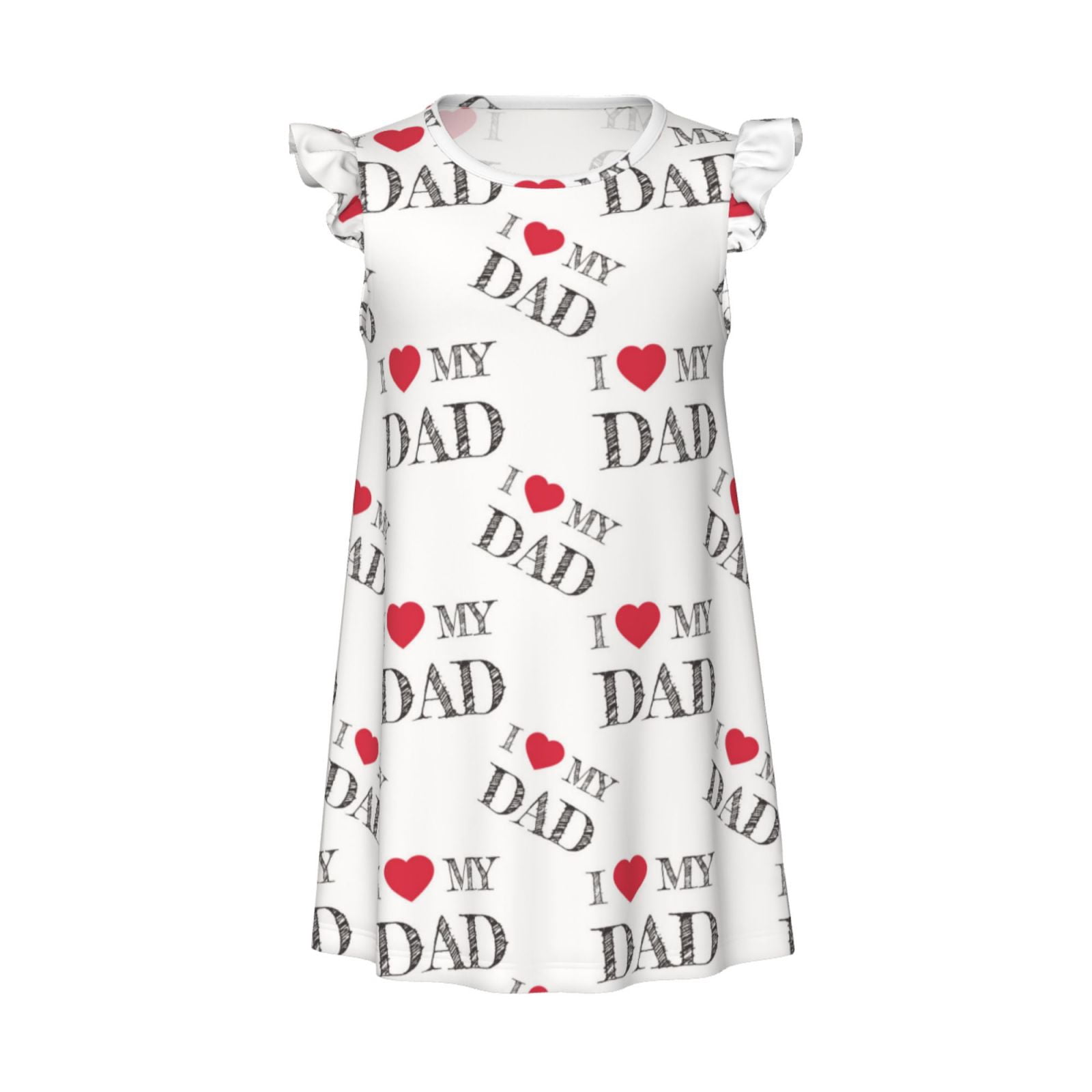Xecao I Love My Dad Nightgowns for Girls: Elegant Princess Pajama ...