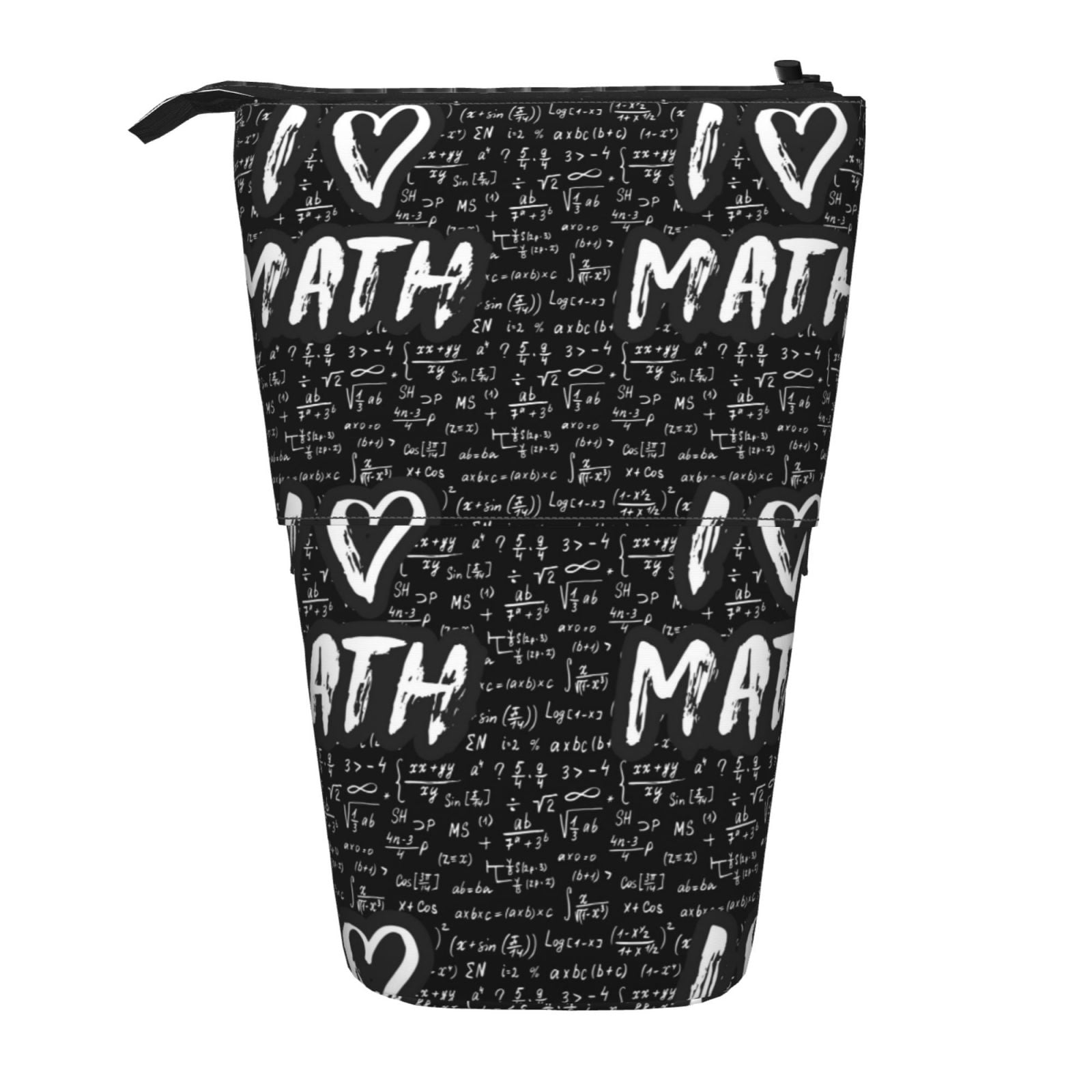 Xecao I love Math Print Telescopic Pencil Bag Pen Holder Pop Up ...
