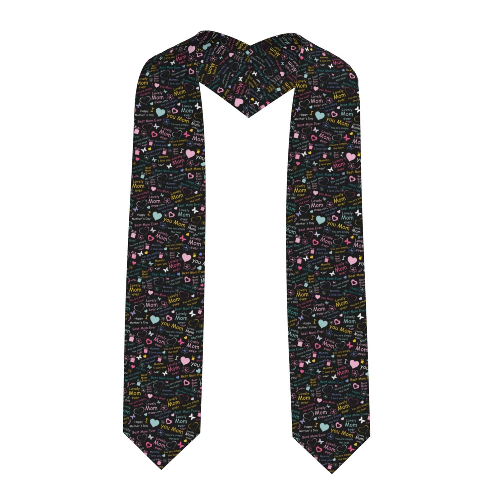 Xecao I love you Mom Print Graduation Shawl Stole Honor Stole Adult 72 ...