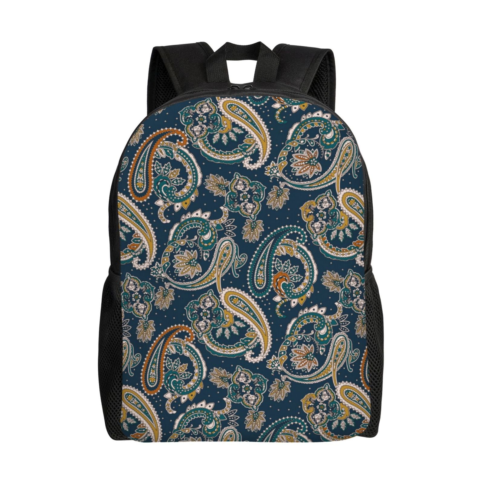 Xecao Indian Paisley 2 Print School Backpack with Laptop Compartment ...