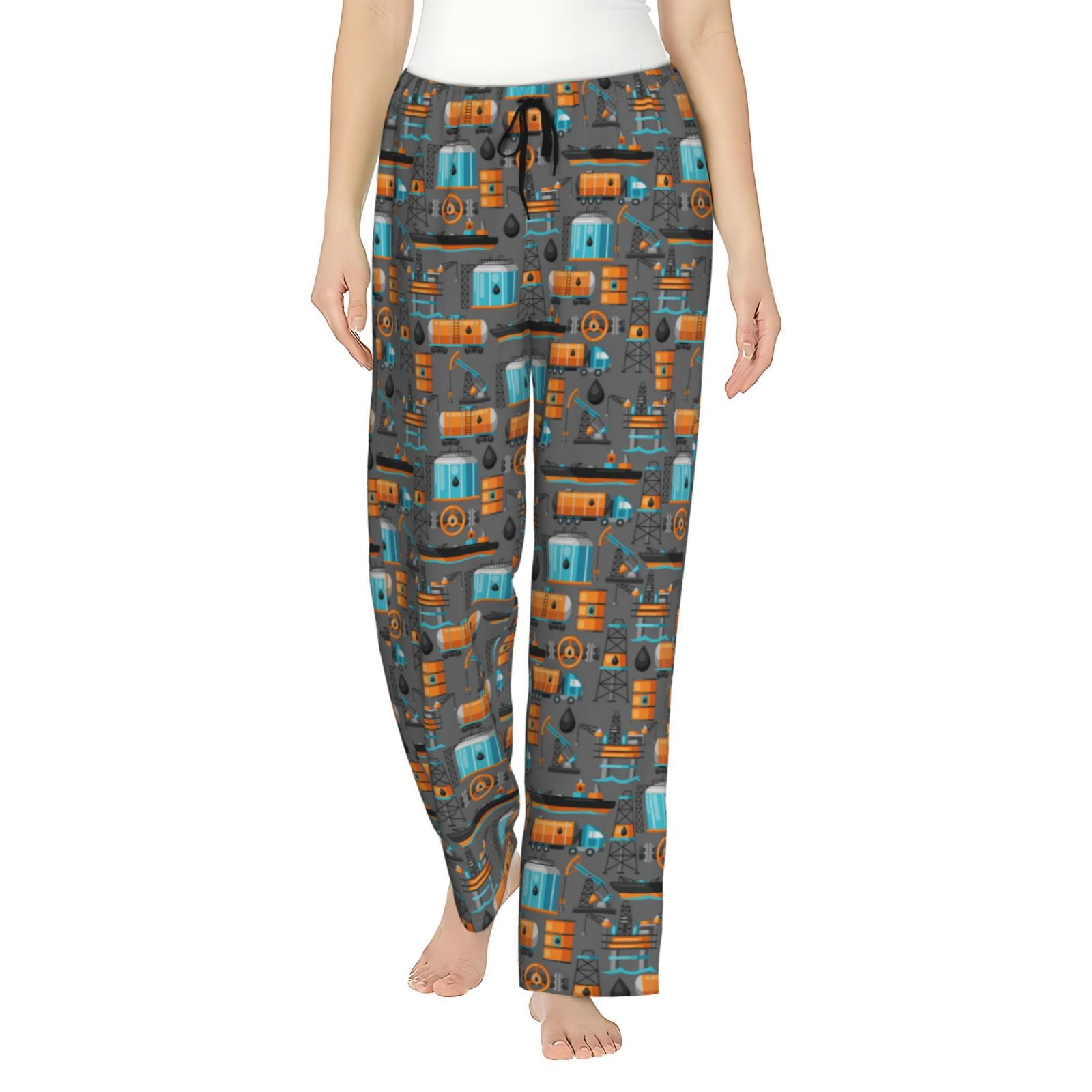 Xecao Industrial Transportation Women's Straight Lounge Pajama Pants ...