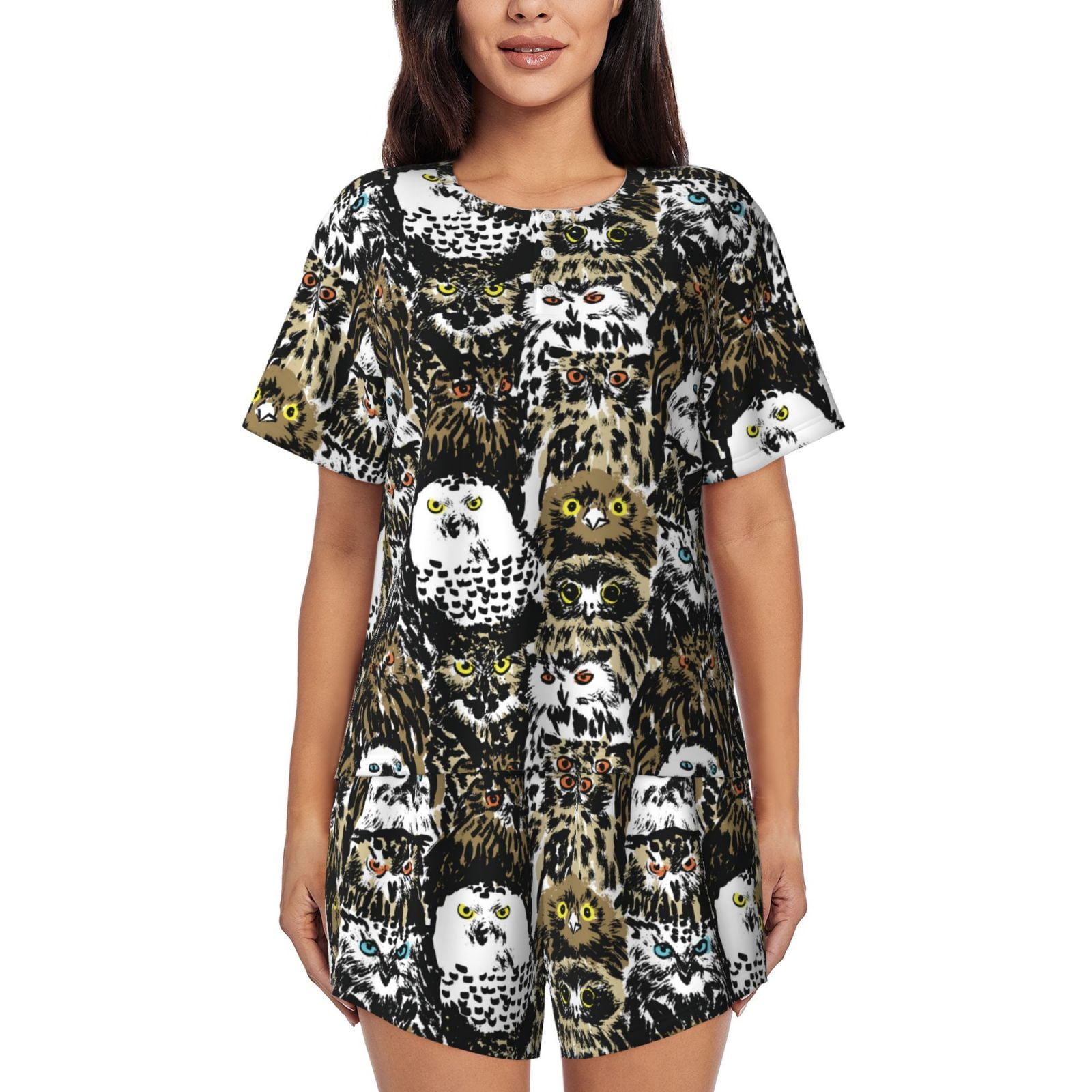 Xecao Ink Graffiti Owl print Swimsuit for women, Summer-ready, sporty ...