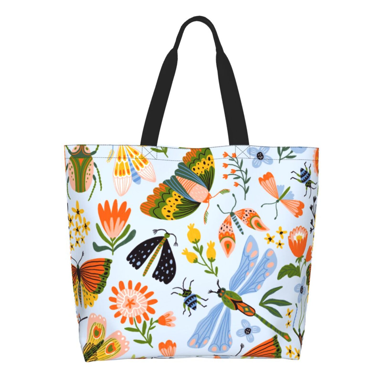 Xecao Insects and Flowers for Tote Bag for Women, Tote Shoulder Bag ...