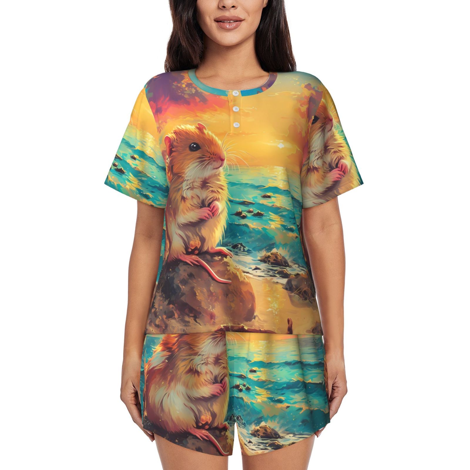 Xecao Island Beach Guinea Pig print Swimsuit for women, Summer-ready ...