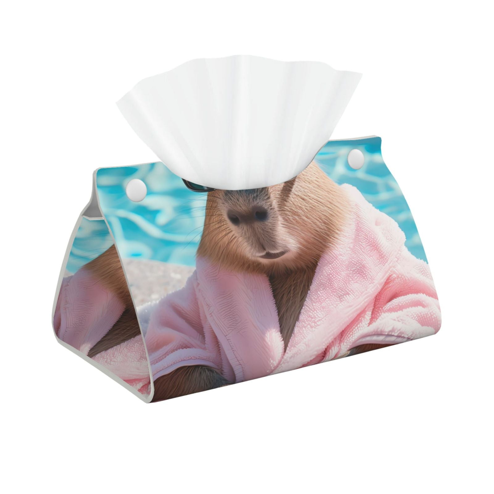 Xecao Island Vacation Guinea Pig Print Tissue Box Cover,Modern PVC ...