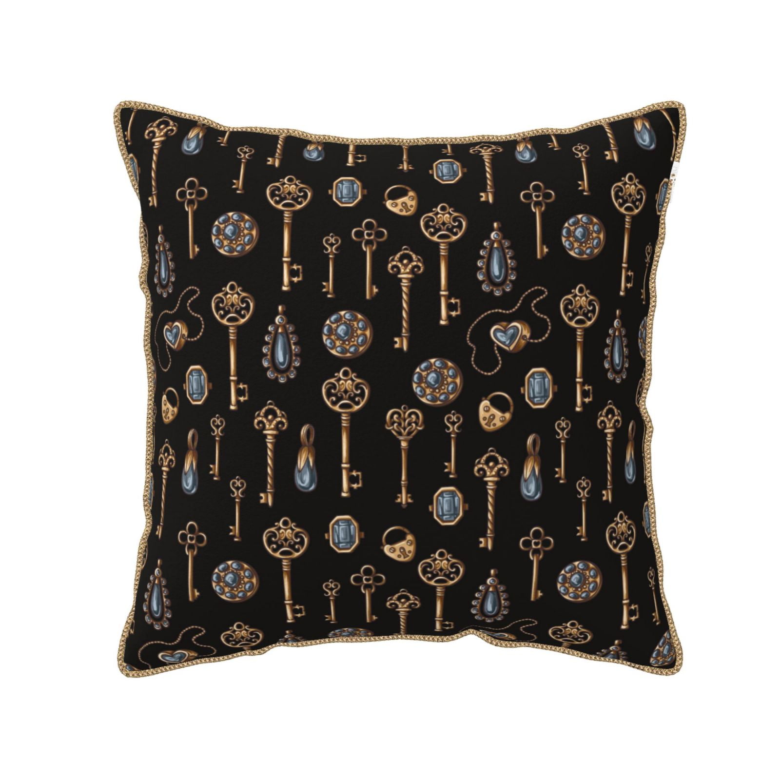 Xecao Jewelry And Keys Print Soft Velvet Decorative Throw Pillow Covers ...