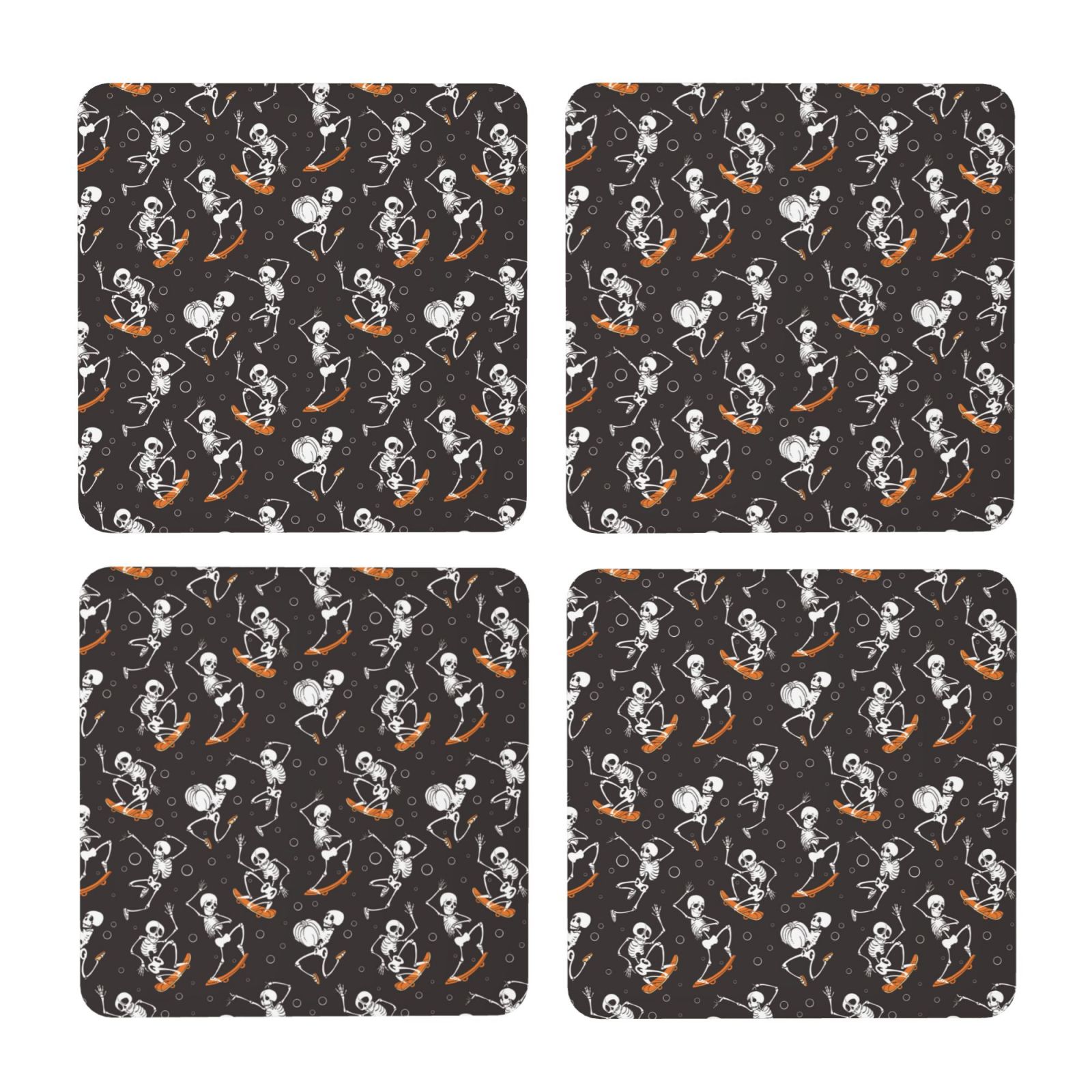 Xecao Jumping Skull for MDF Cork Coaster 4 Pcs,Drink Coasters,Suit for ...
