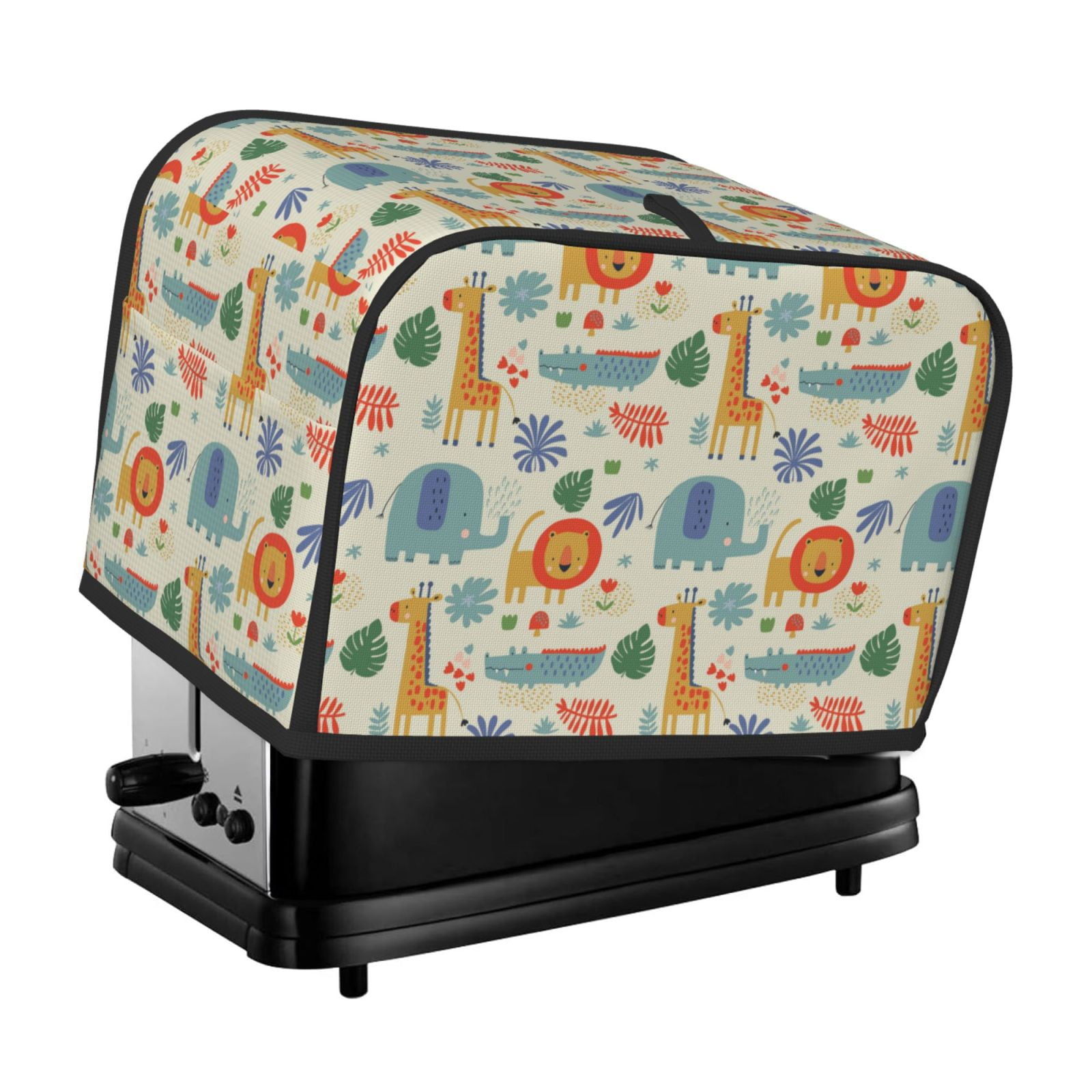 Xecao Jungle Animals Print 2 Slice Toaster Cover with Pockets, Small ...