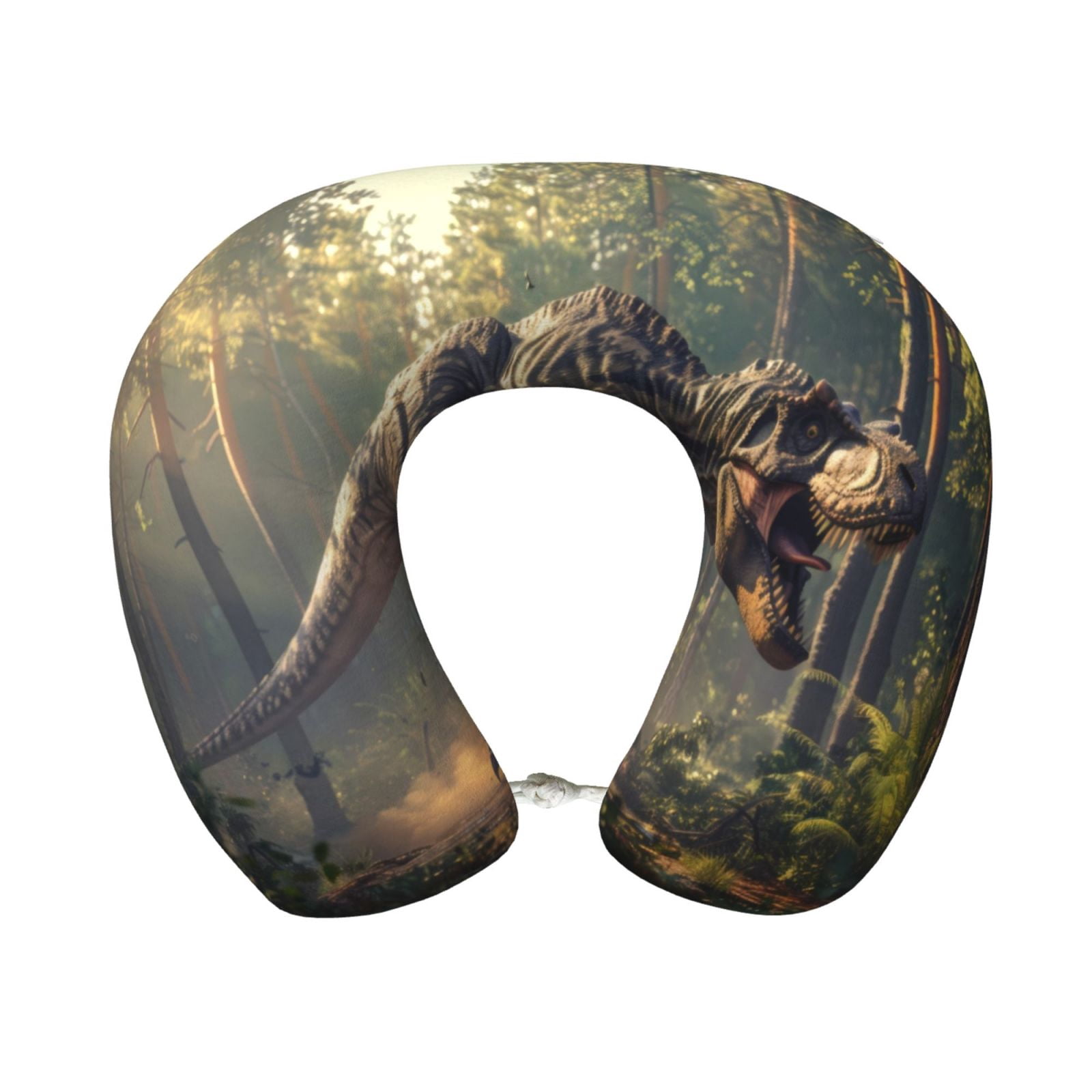 Xecao Jungle Dinosaur Print Memory Foam Cervical Neck Pillow Versatile ...