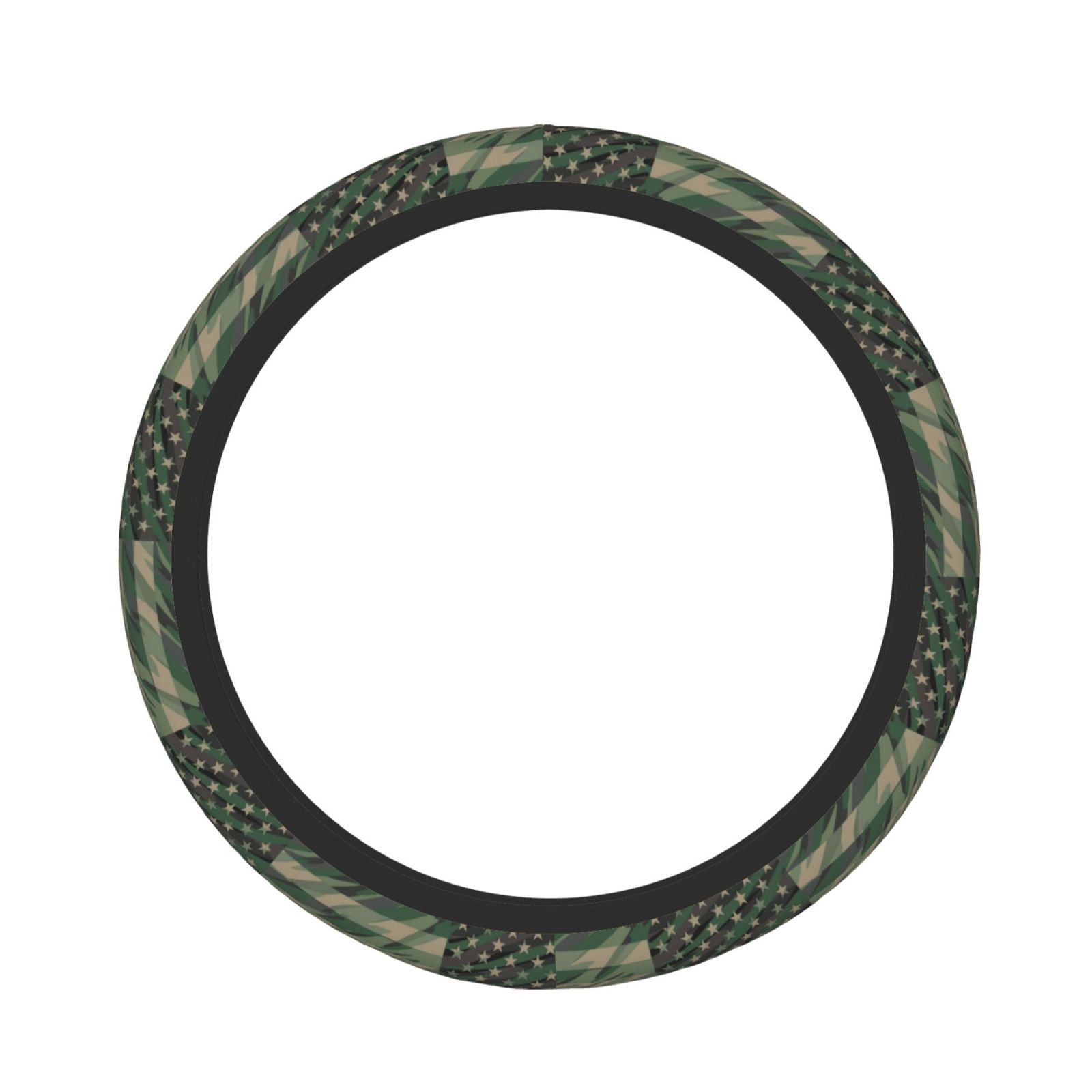 Xecao Jungle Green Camo USA Flag patten Stretch Elastic Steering Wheel ...