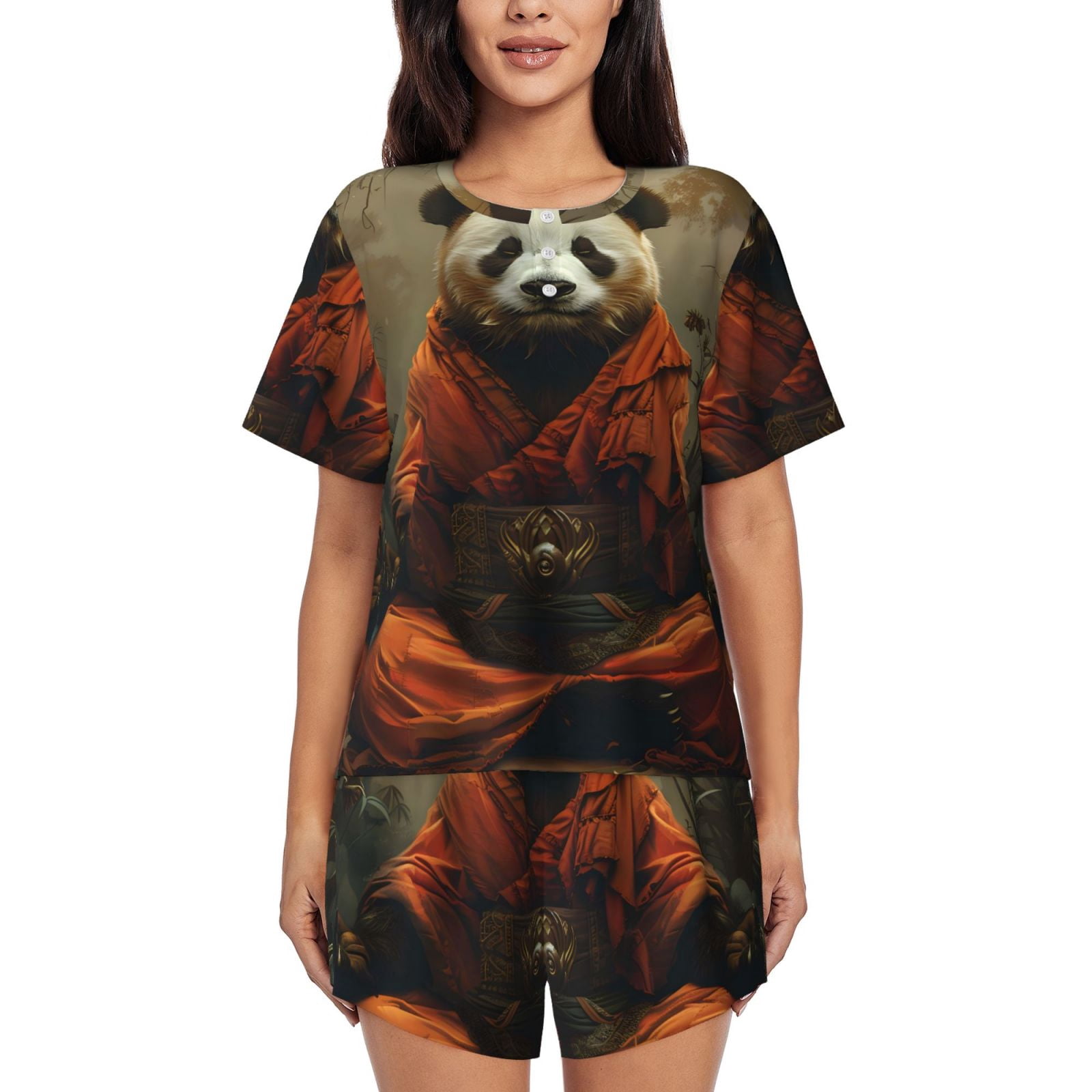 Xecao Jungle Meditating Panda print Swimsuit for women, Summer-ready ...