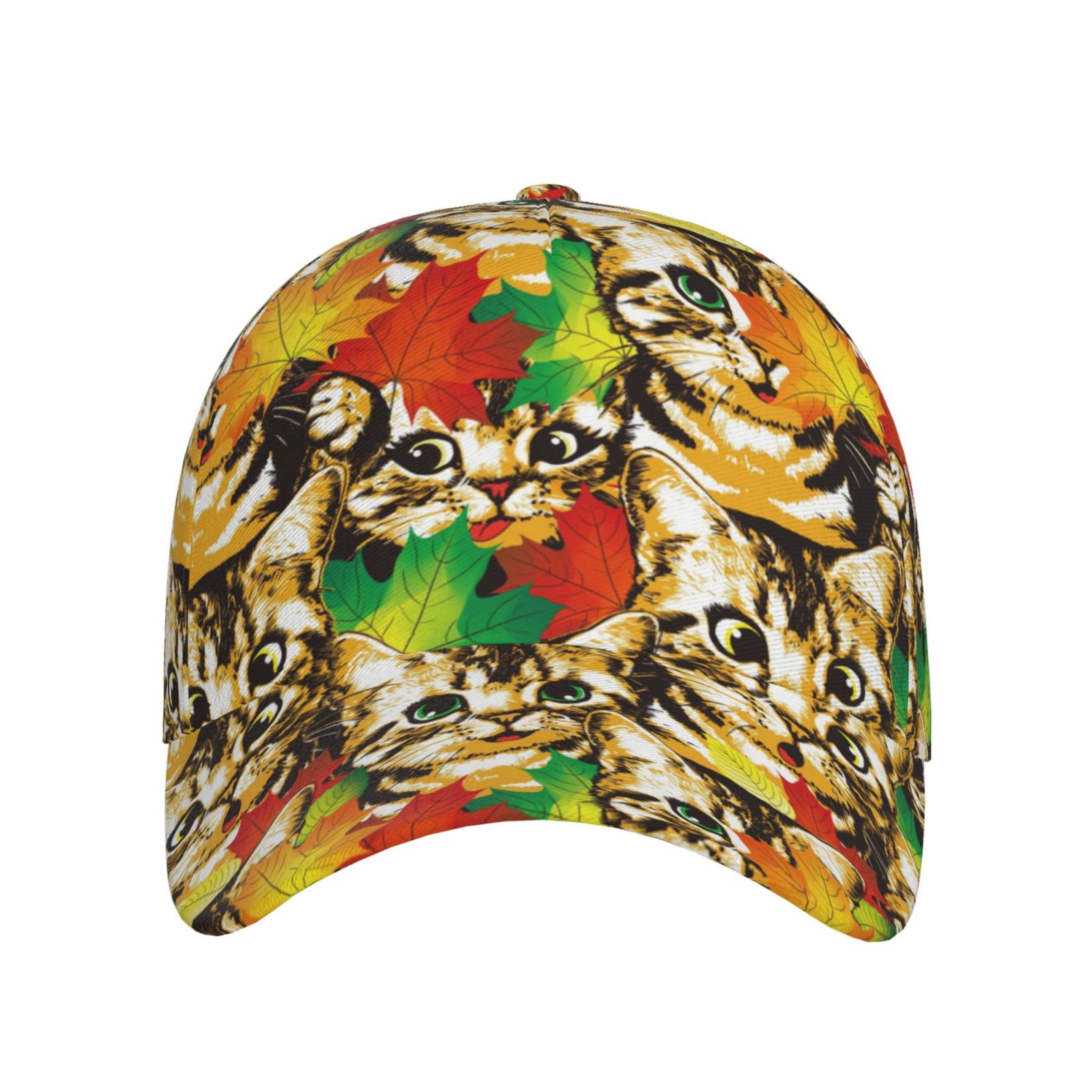 Xecao Kittens With Maple Leaves for Baseball Cap: Unisex, crafted from ...