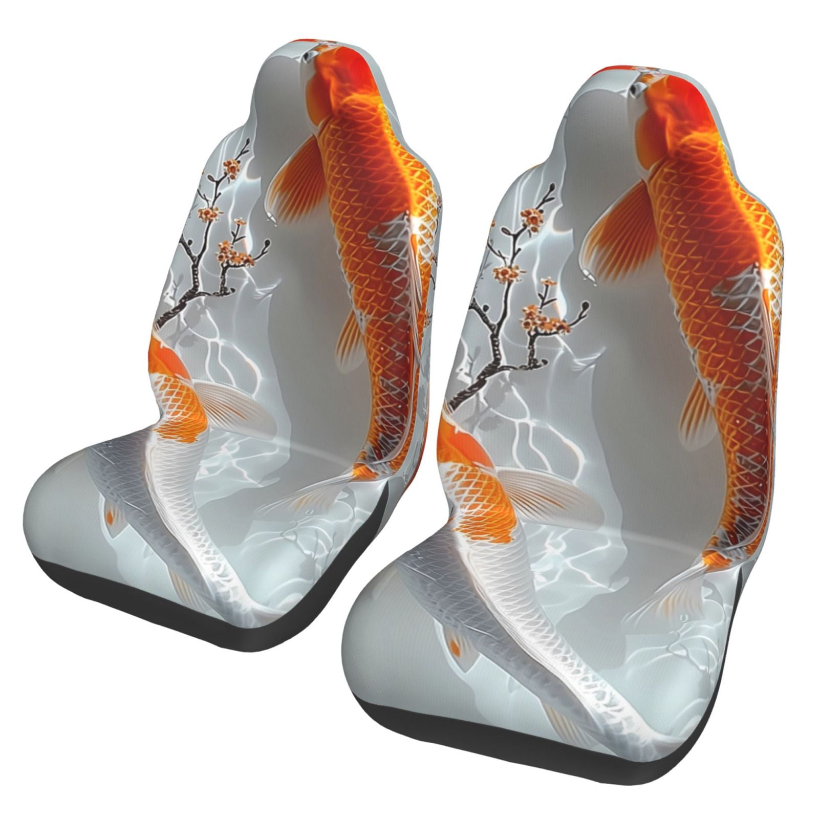 Xecao Koi Fish Water Print Car Seat Cover in That Fits Most Cars, Vans ...