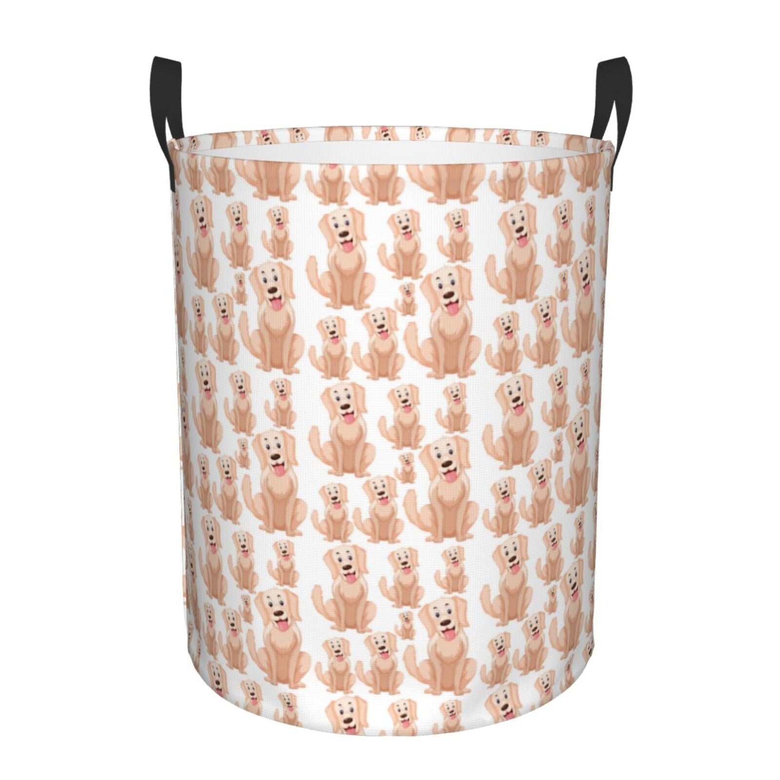 Xecao Labrador Retriever Dog Print Laundry Hamper Basket,designed for ...