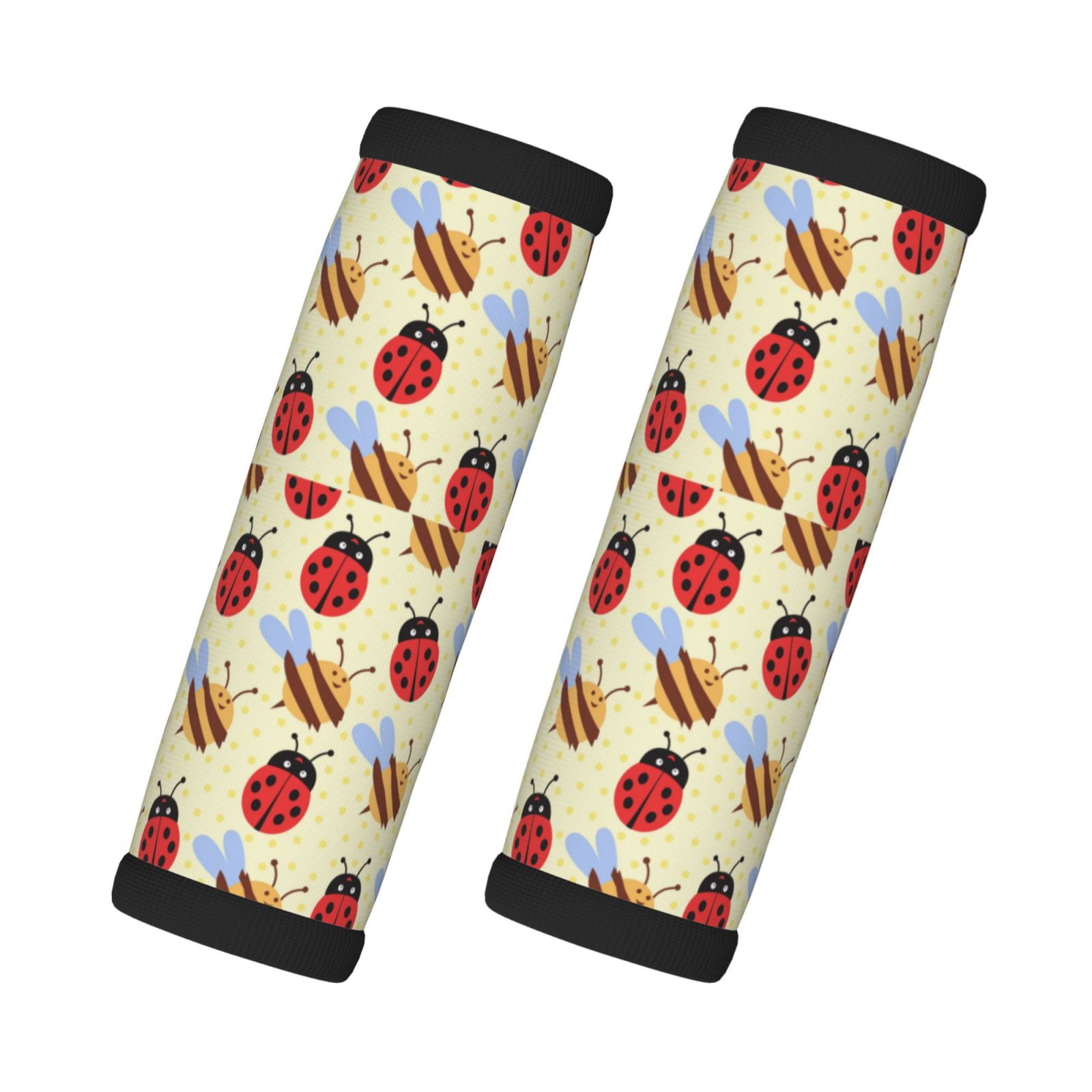 Xecao Ladybug And Bee Print 2 Pack Luggage Handles Wrap Grips ...