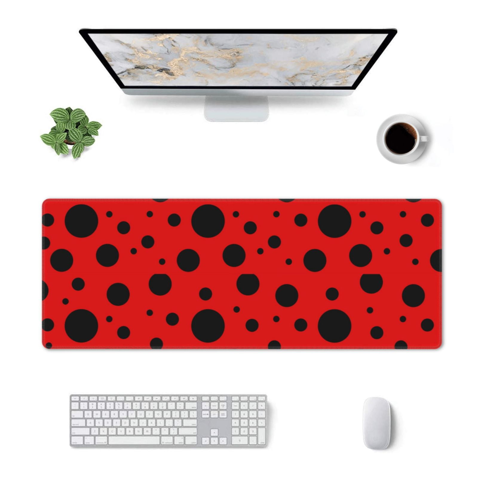 Xecao Ladybug Pattern for Mouse Pad - Waterproof Extended Contour Mouse ...