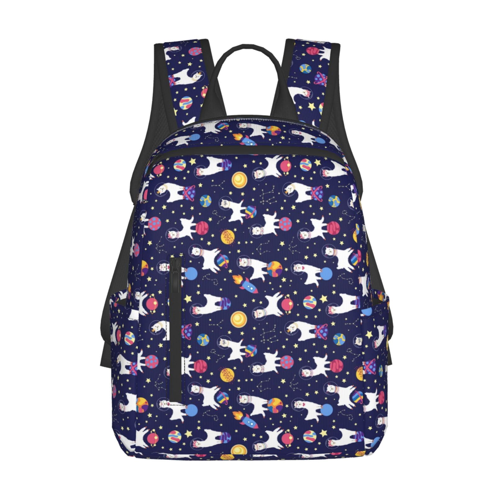 Xecao Lama in Space print Backpack For women men Aesthetic Lightweight ...