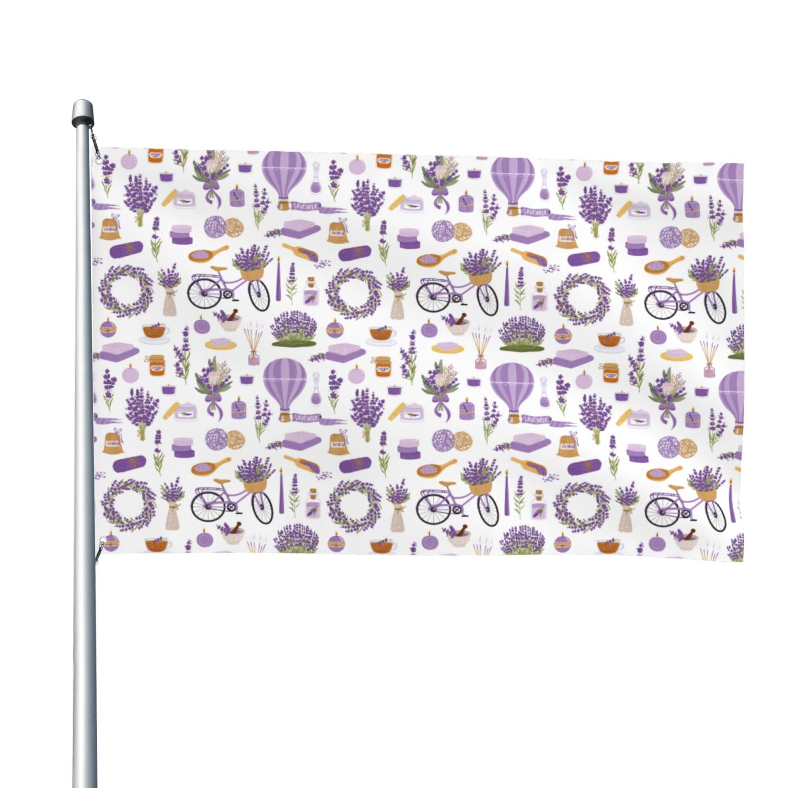 Xecao Lavender Flowers for Longest Lasting Flag, Made From Polyester ...