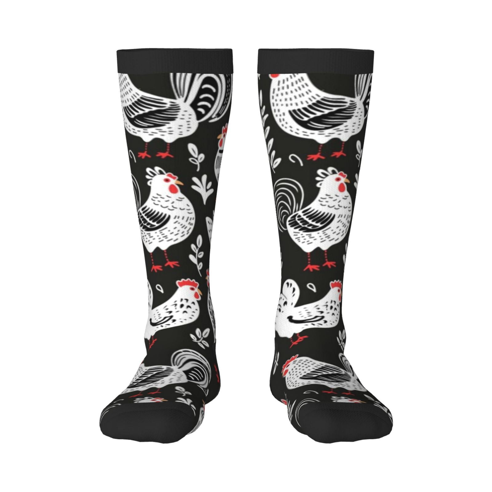 Xecao Laying Hens And Roosters Print Compression Socks for Both Men And ...