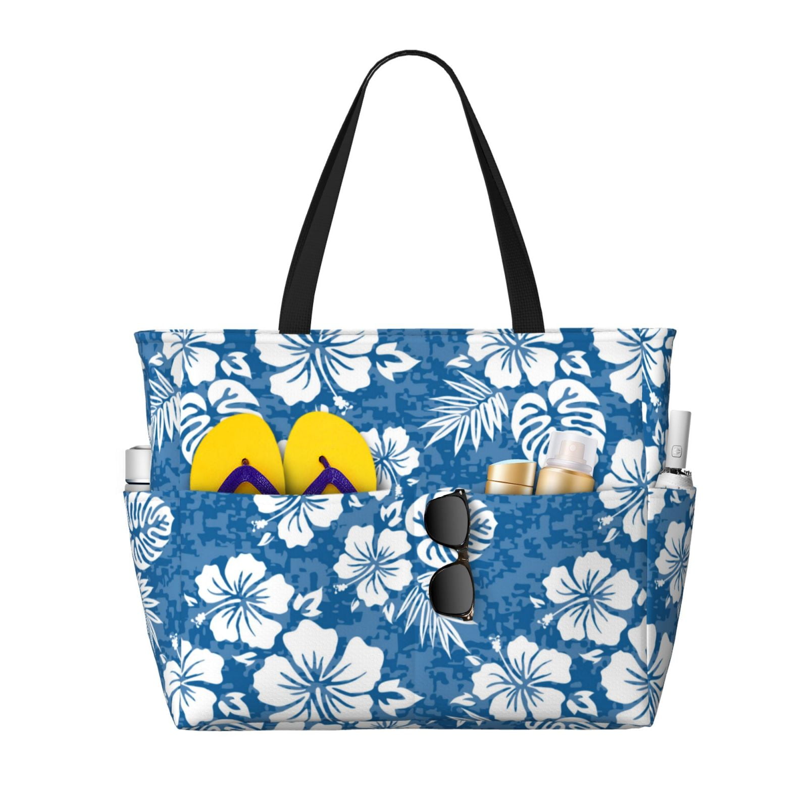 Xecao Leaves And Flowers for versatile beach bag for women includes ...