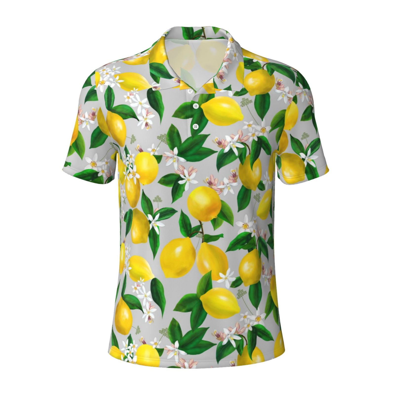 Xecao Lemon Seamless Pattern Oil Painting Effect for Mens' Casual Short ...