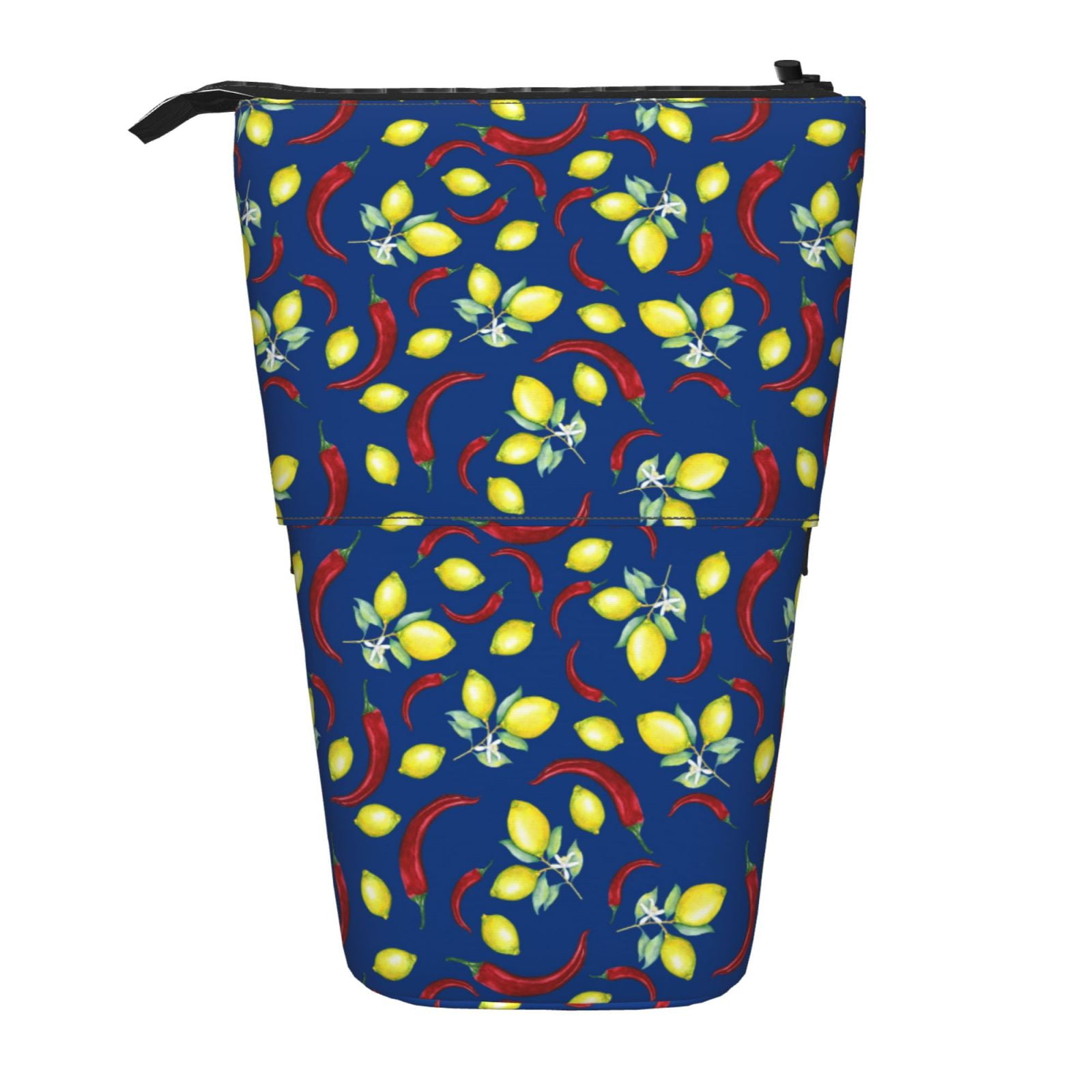 Xecao Lemons And Chili Print Telescopic Pencil Bag Pen Holder Pop Up ...