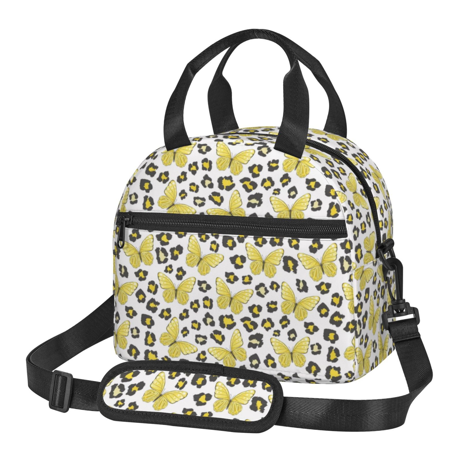 Xecao Leopard And Butterfly Print Insulated Lunch Box, Lunch Cags Lunch ...