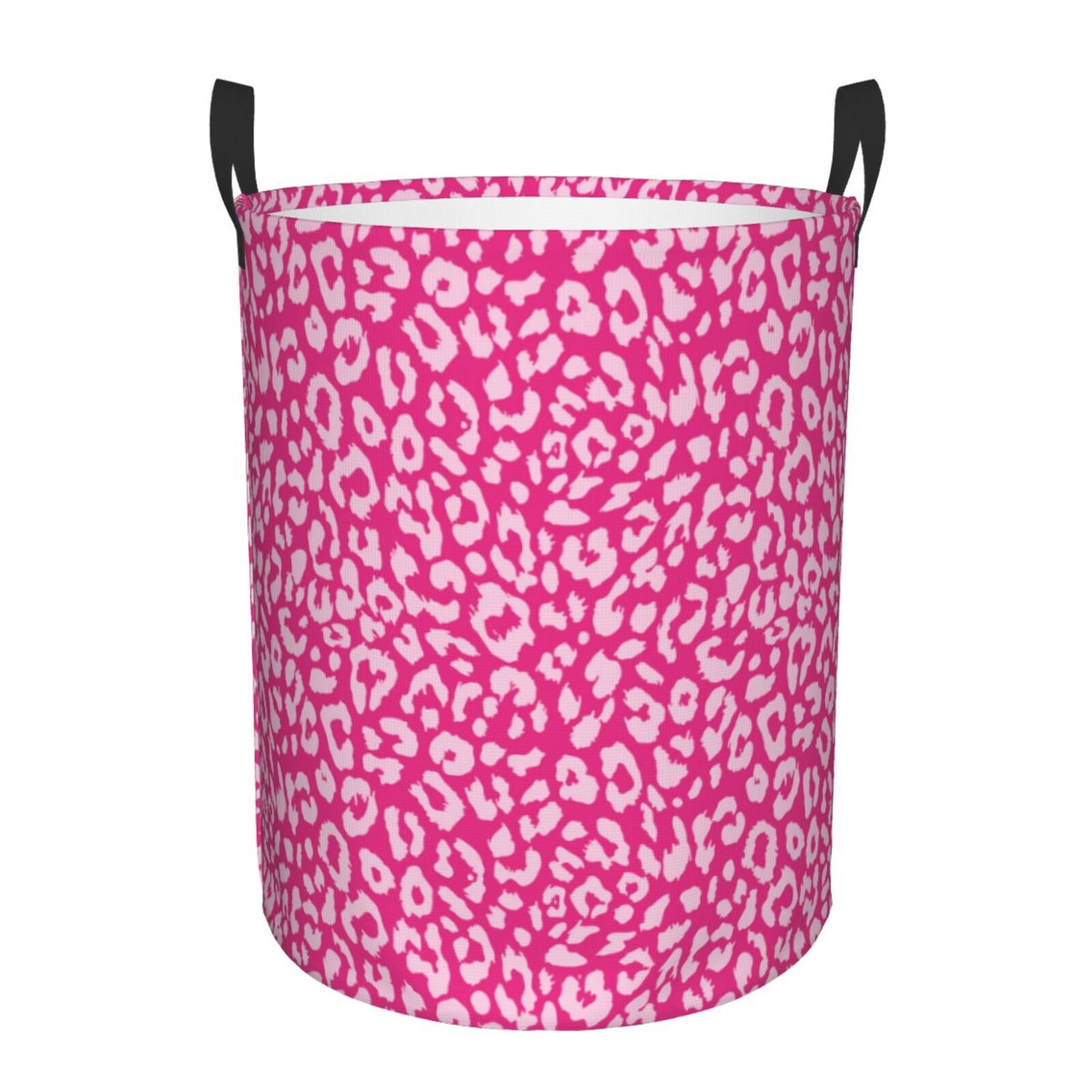 Xecao Leopard Print Laundry Hamper Basket,designed for Blanket Storage ...