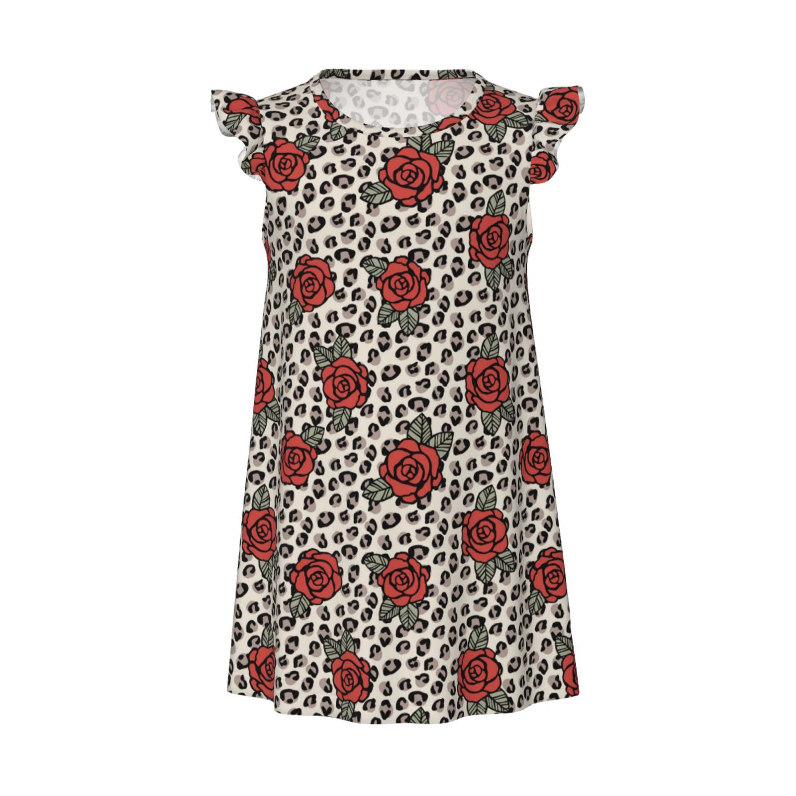 Xecao Leopard Print Rose Nightgowns for Girls: Elegant Princess Pajama ...