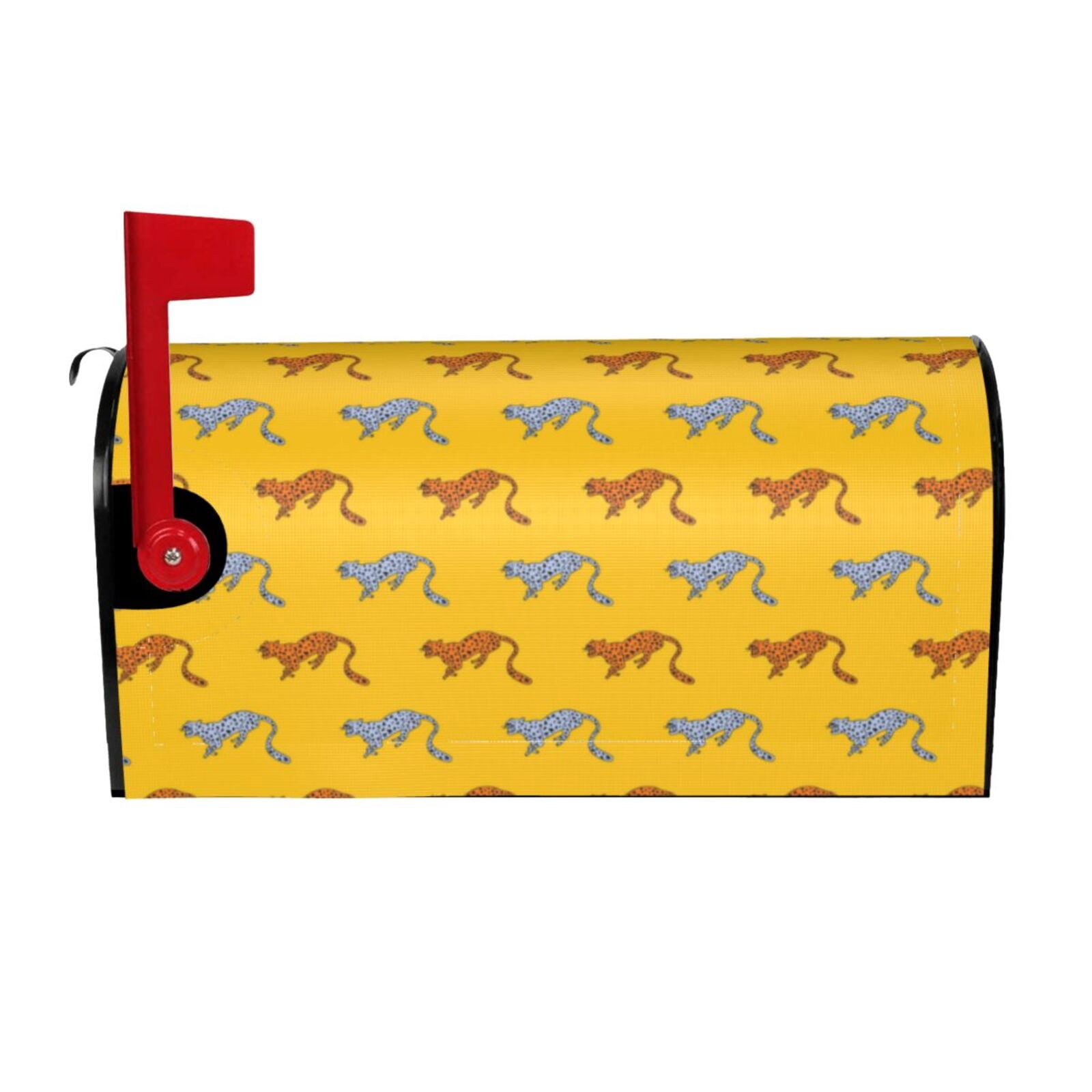 Xecao Leopard Print for Mailbox Cover with Magnetic Strips, Waterproof ...