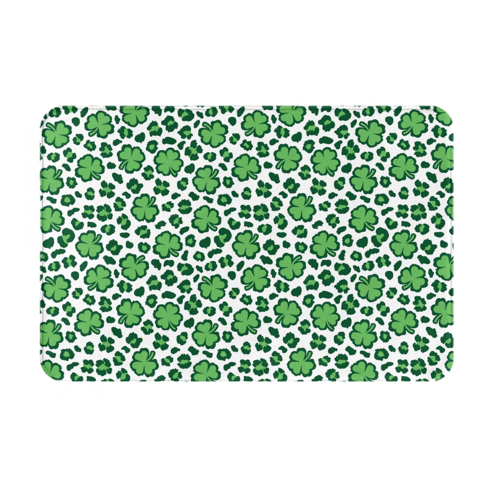 Xecao Leopard print St. Patrick's Day print Flannel Mat: Non-slip ...
