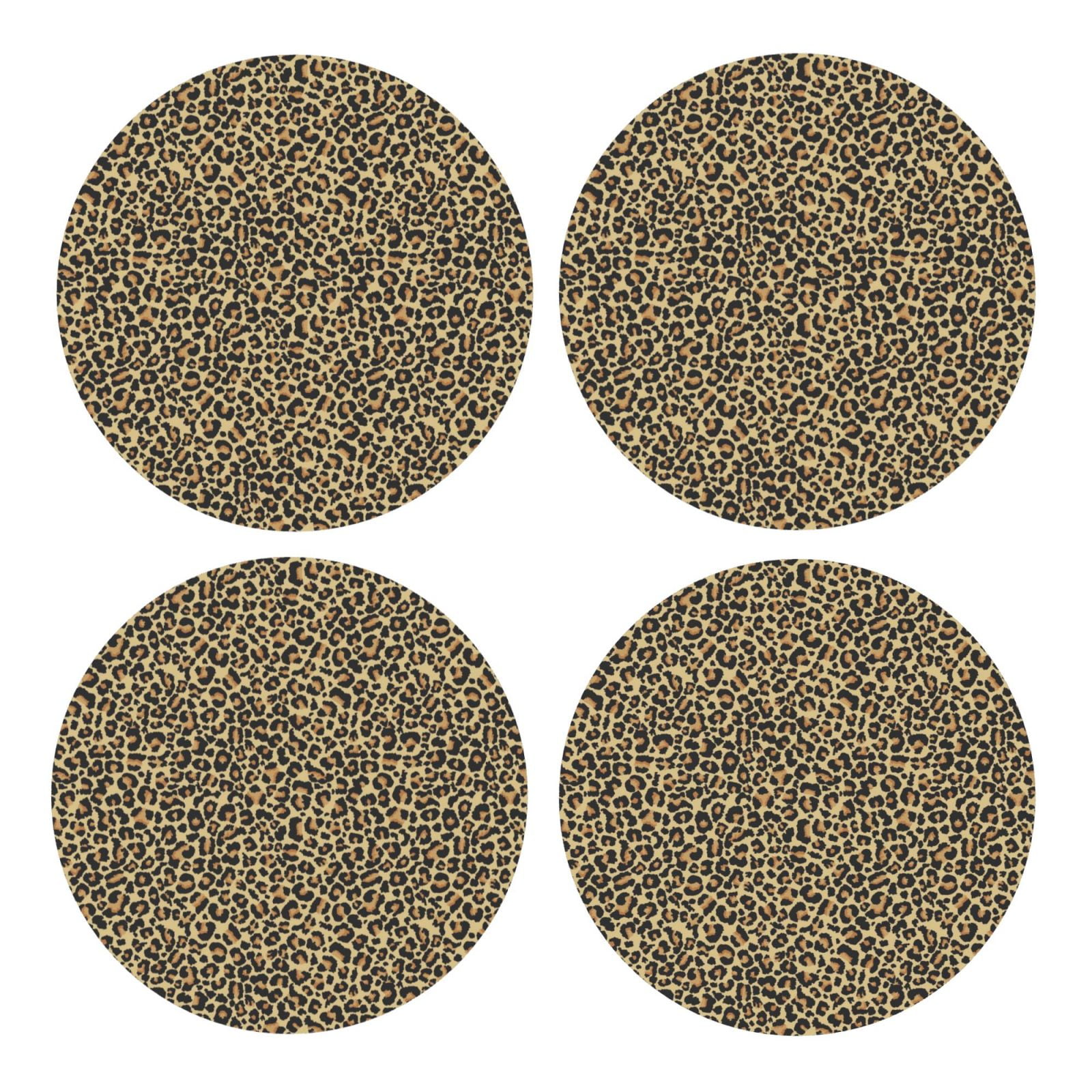 Xecao Leopard2 for MDF Cork Coaster 4 Pcs,Drink Coasters,Suit for House ...