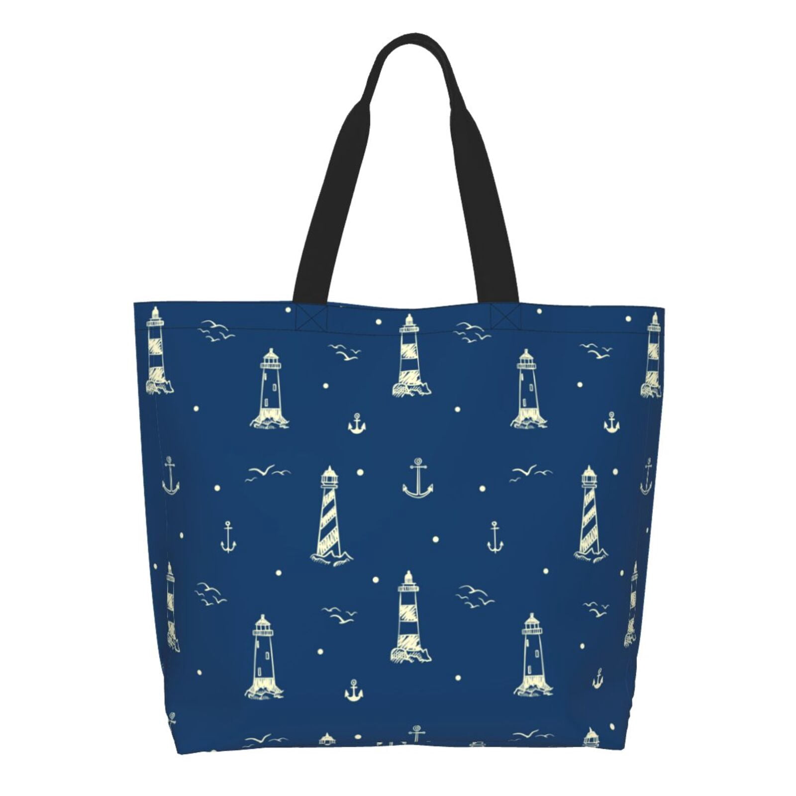 Xecao Lighthouses and Anchors for Tote Bag for Women, Tote Shoulder Bag ...