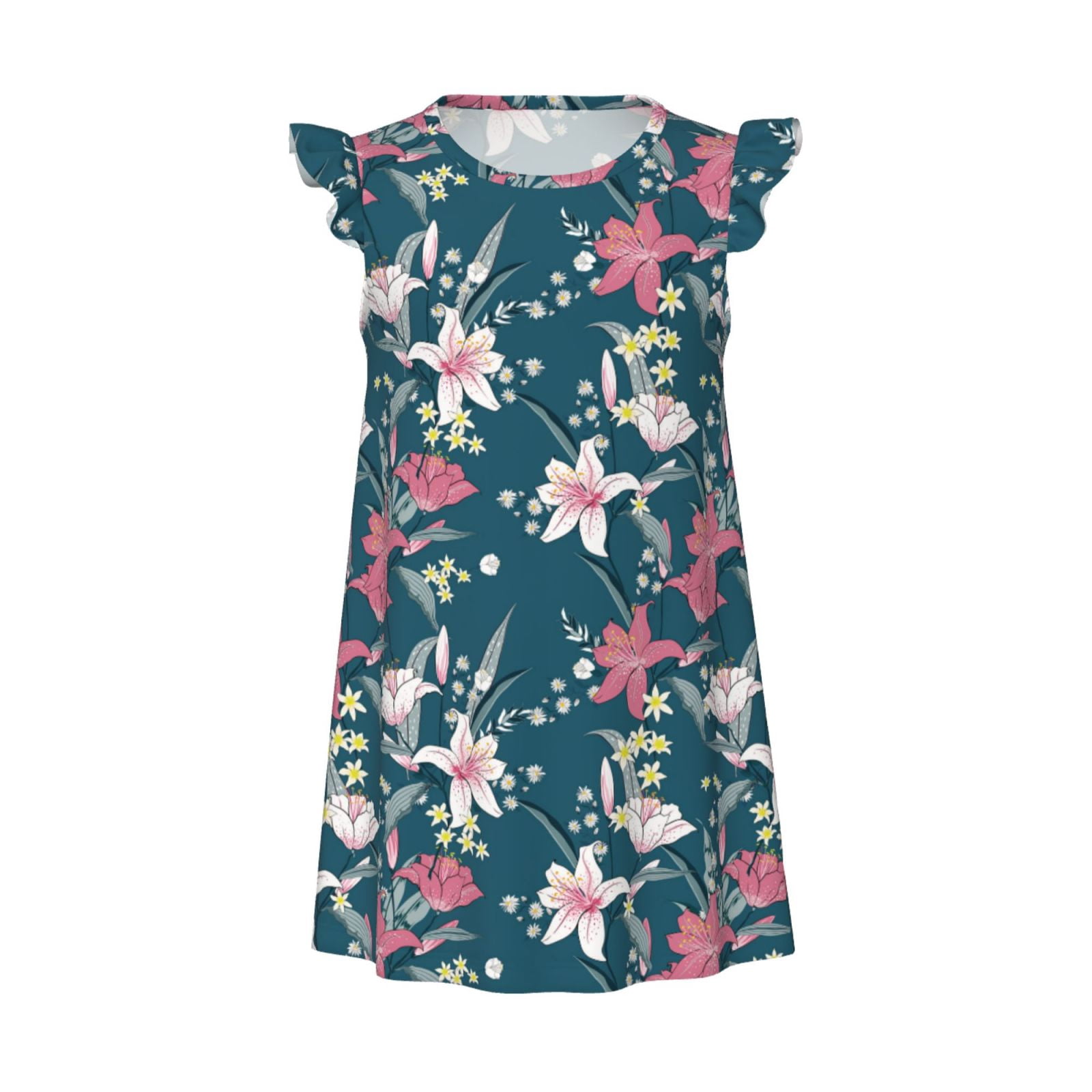 Xecao Lilies Flowers Nightgowns for Girls: Elegant Princess Pajama ...