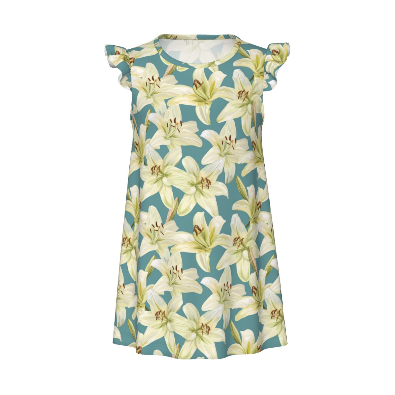 Xecao Lilies Flowers Nightgowns for Girls: Elegant Princess Pajama ...