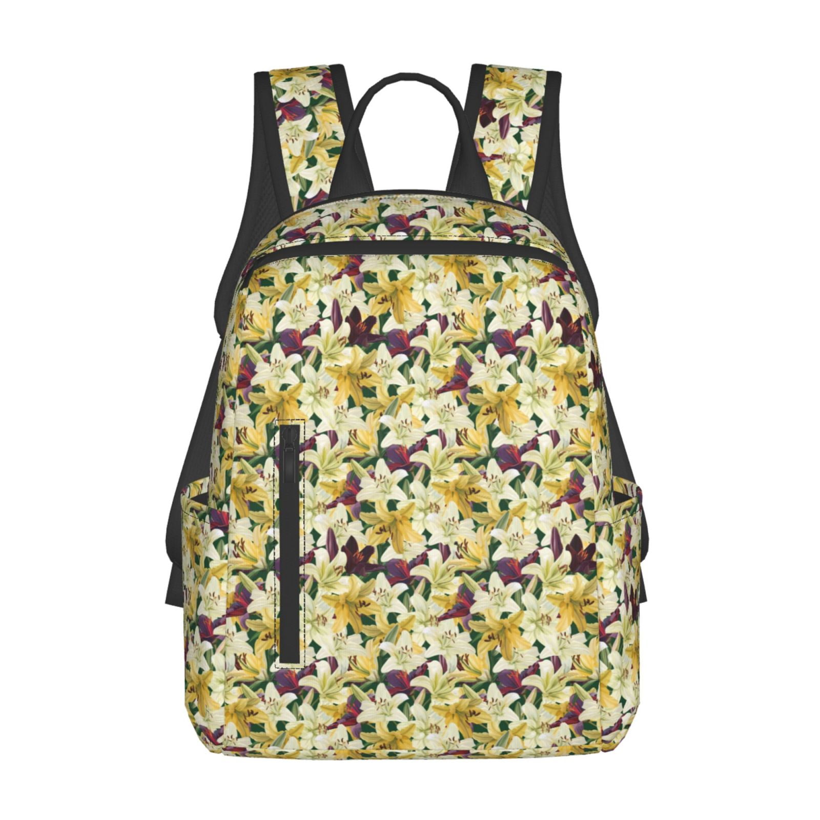 Xecao Lilies Flowers print Backpack For women men Aesthetic Lightweight ...