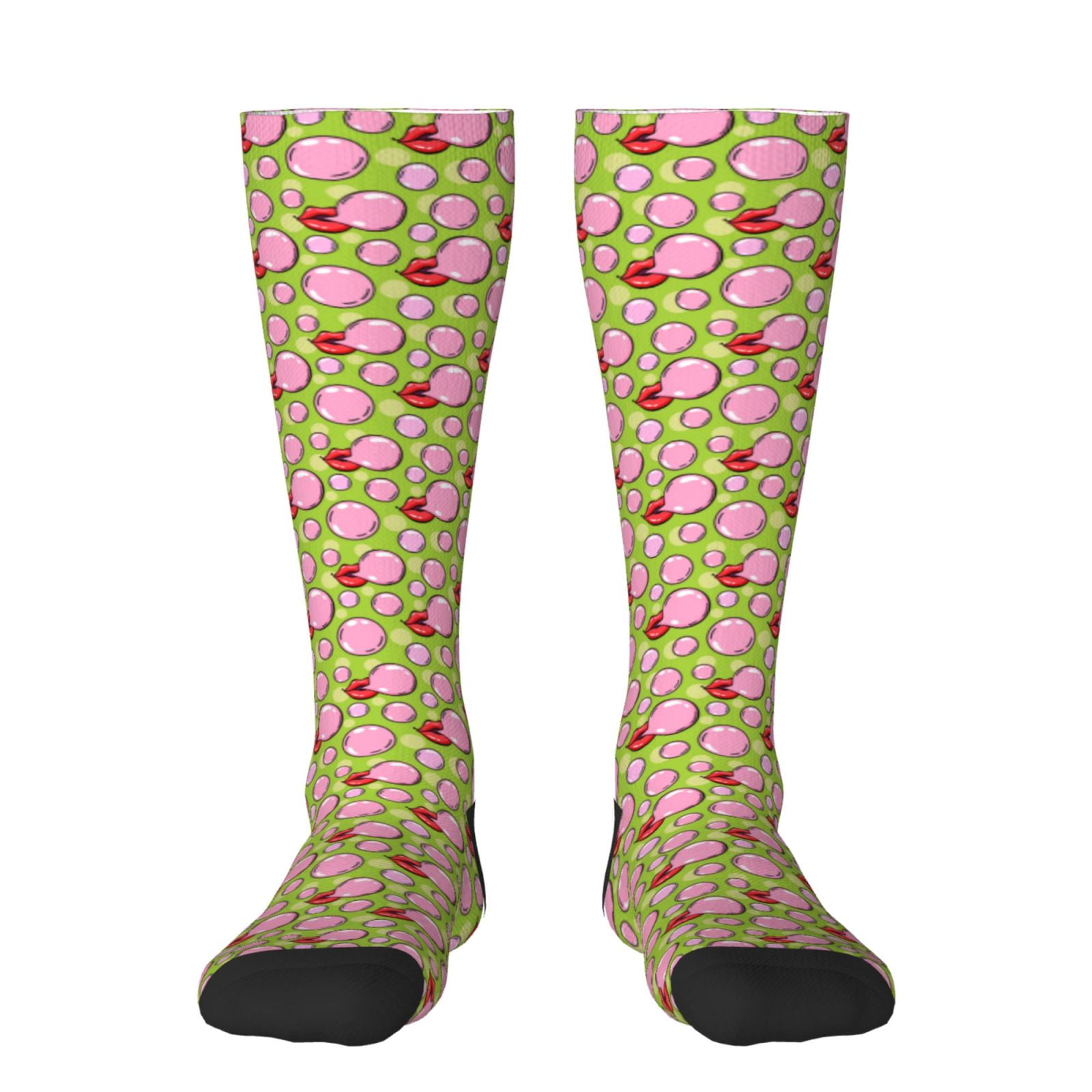 Xecao Lips blowing bubble gum Print Compression Socks for Both Men And ...