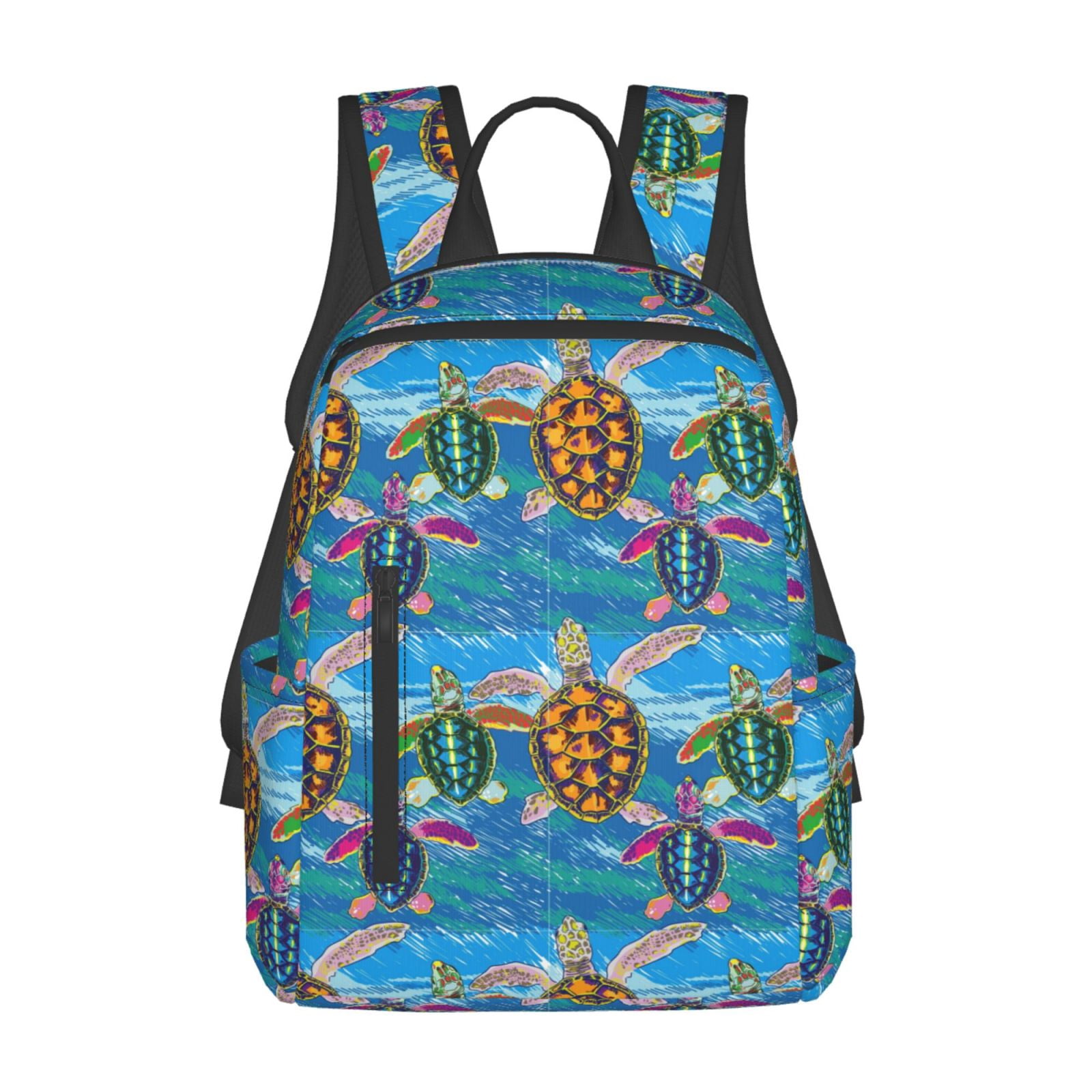 Xecao Little Sea Turtles print Backpack For women men Aesthetic ...