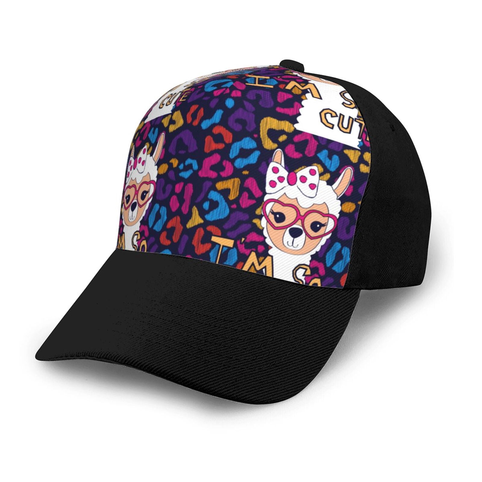 Xecao Llama Alpaca print unisex vintage washed baseball cap, a soft and ...