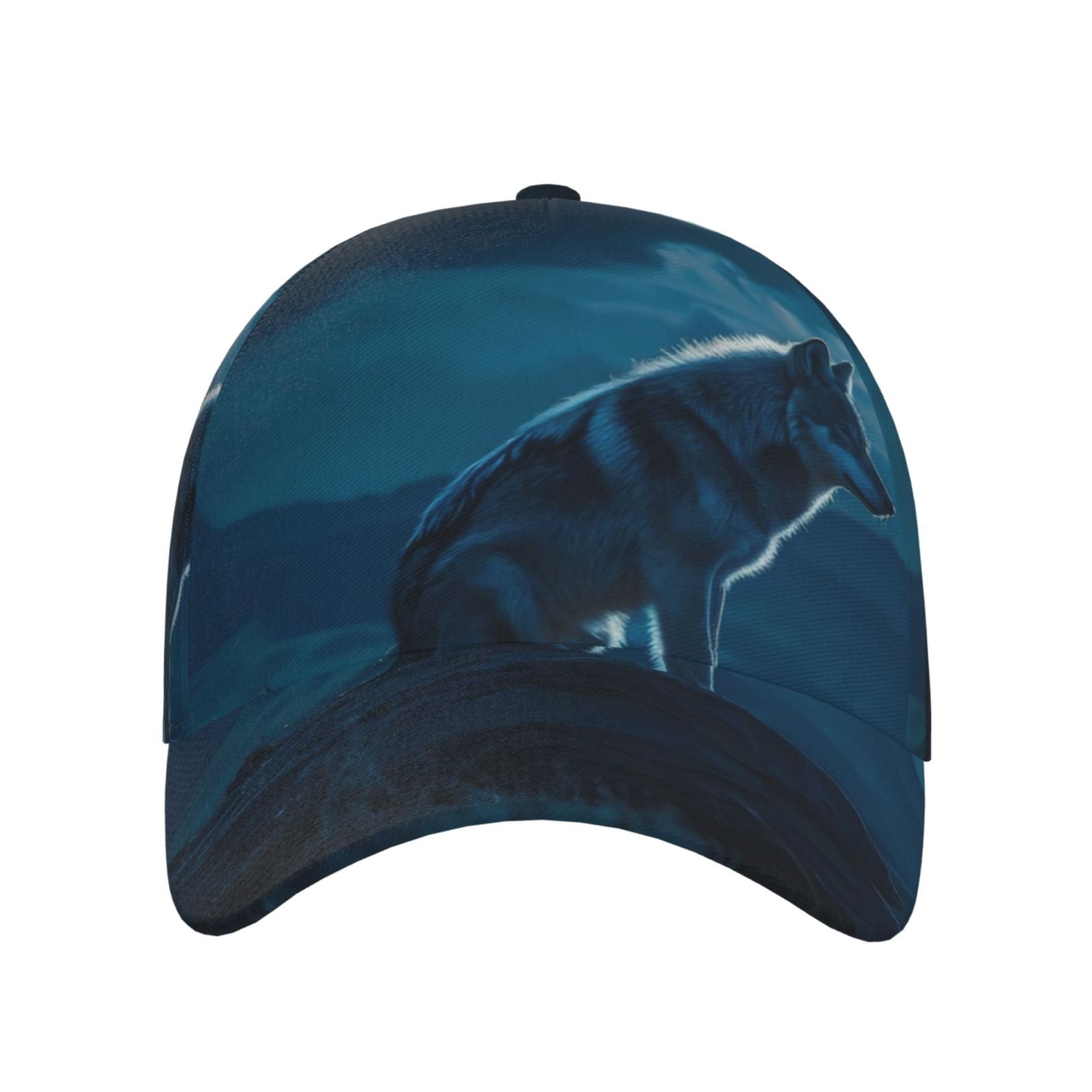 Xecao Lonely Night Wolf for Baseball Cap: Unisex, crafted from classic ...