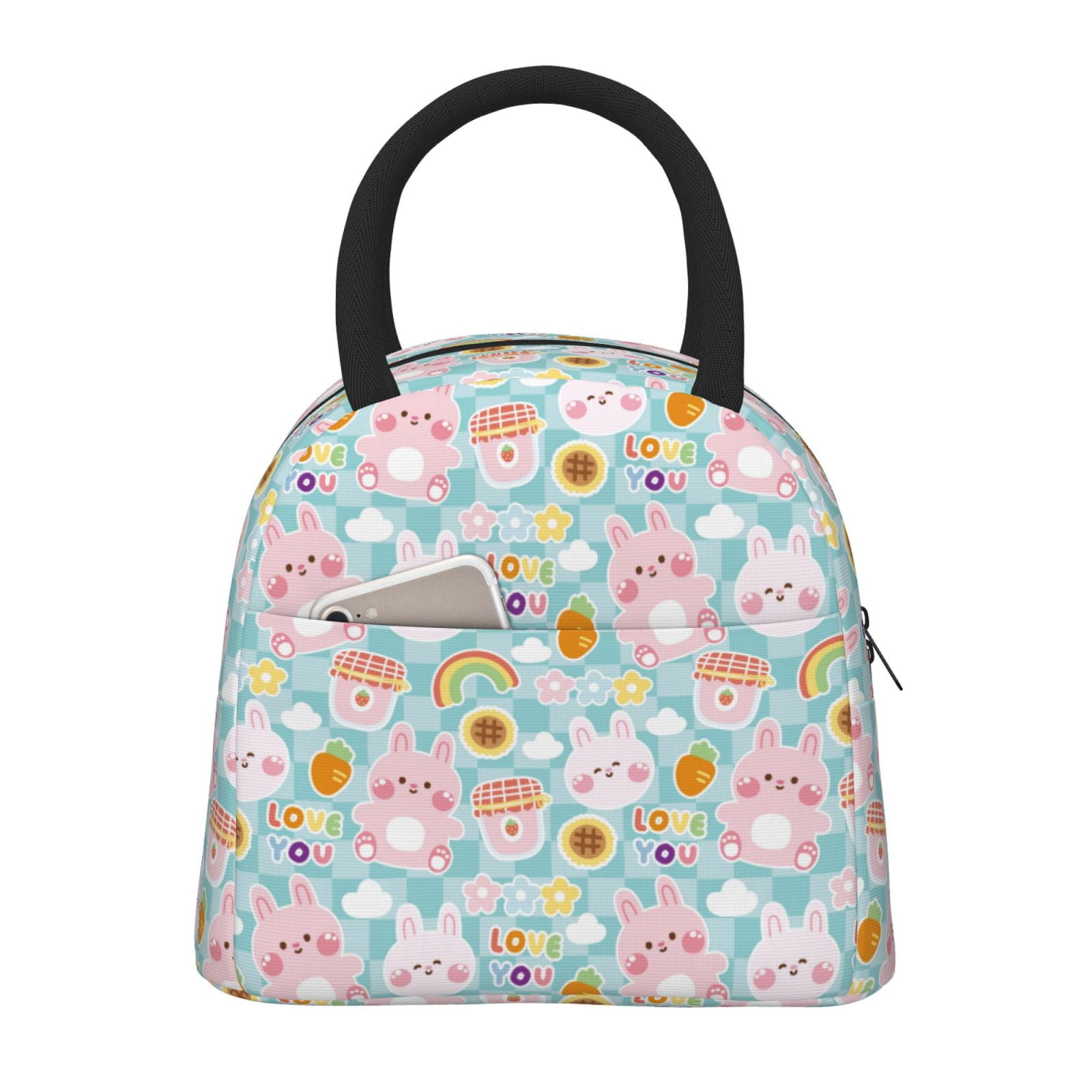 Xecao Love You Rabbit Lunch Bag , an insulated, reusable tote bag ...