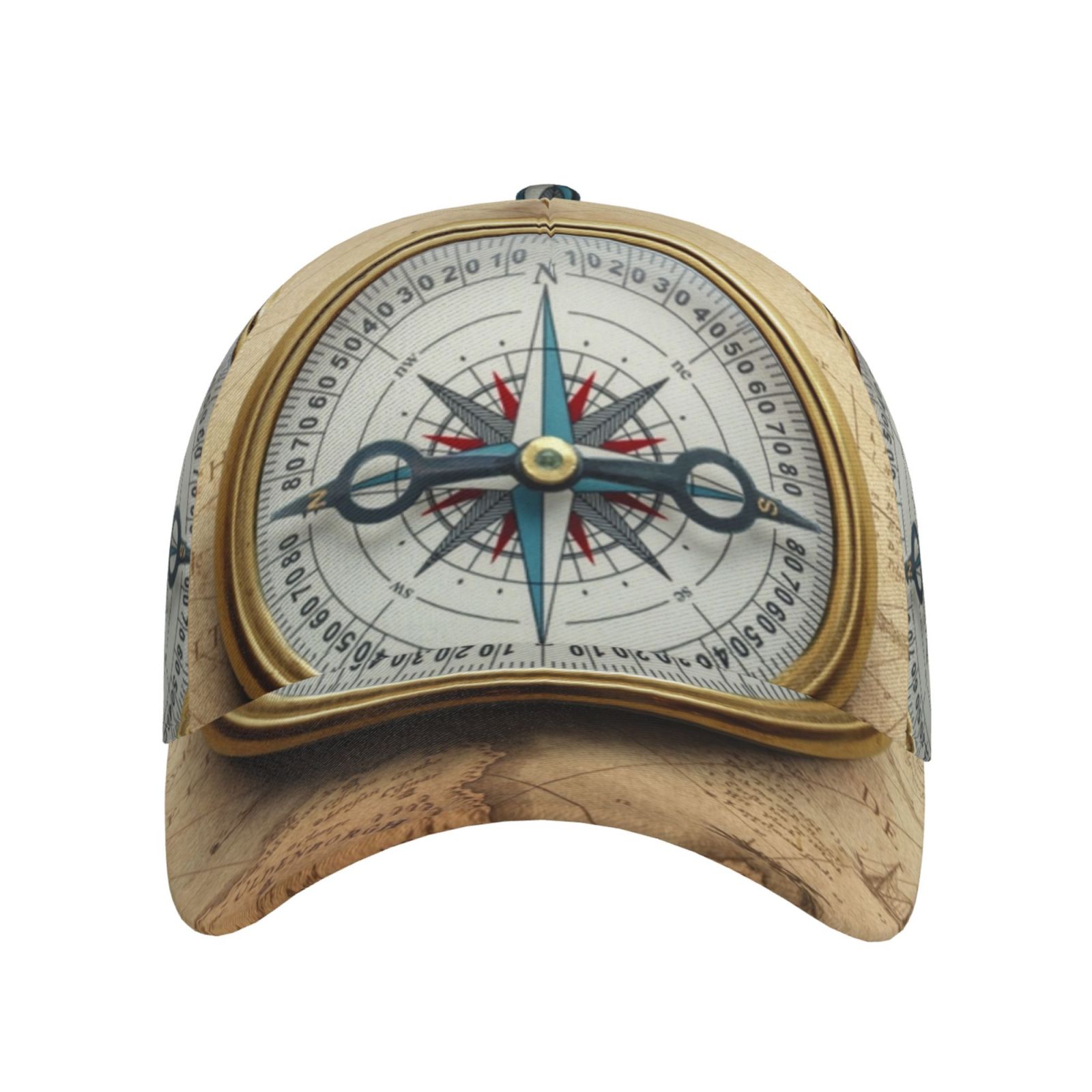 Xecao Magnetic Old Compass On World Map for Baseball Cap: Unisex ...