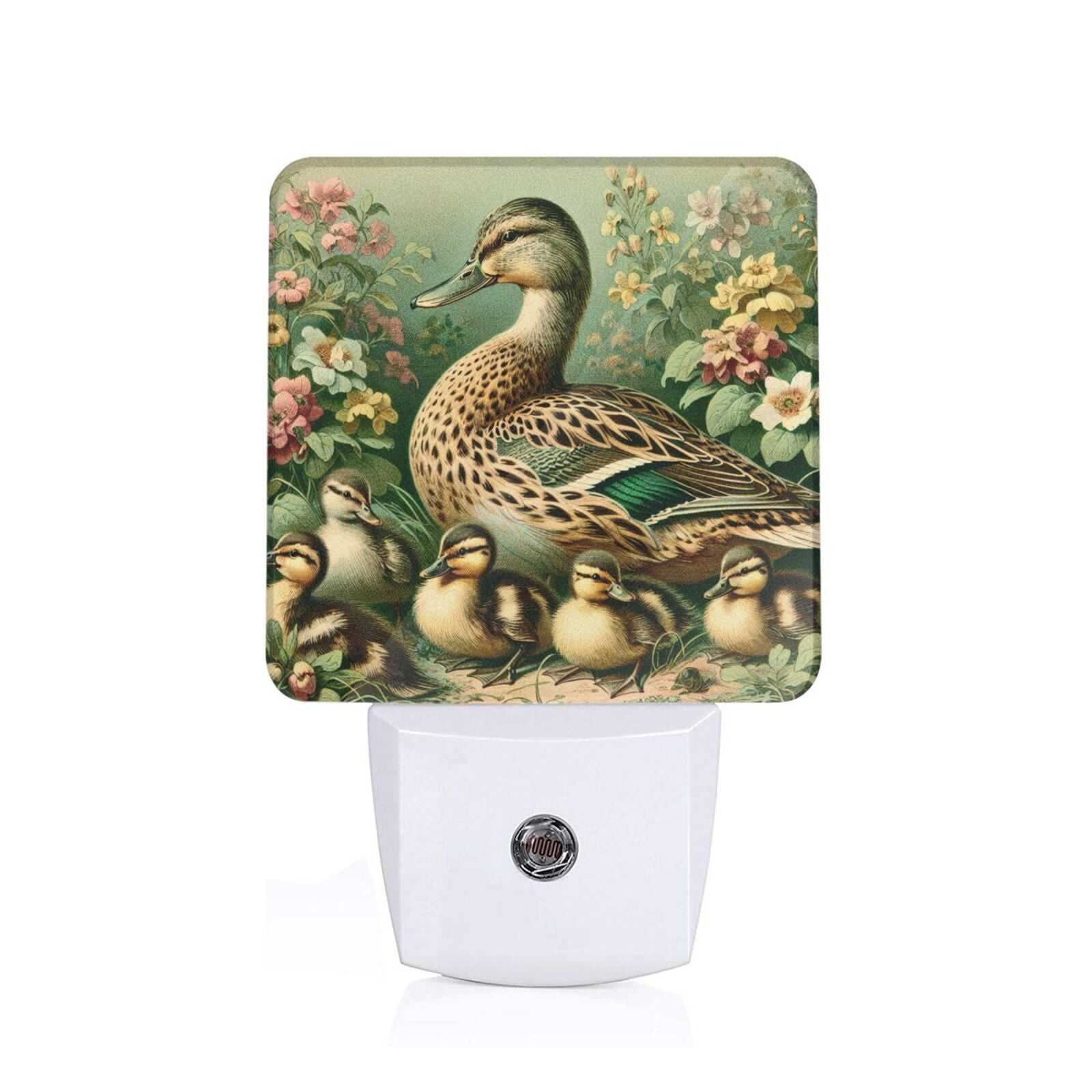 Xecao Mallard Duck And Flowers for Night Light - a Wall-mounted LED ...