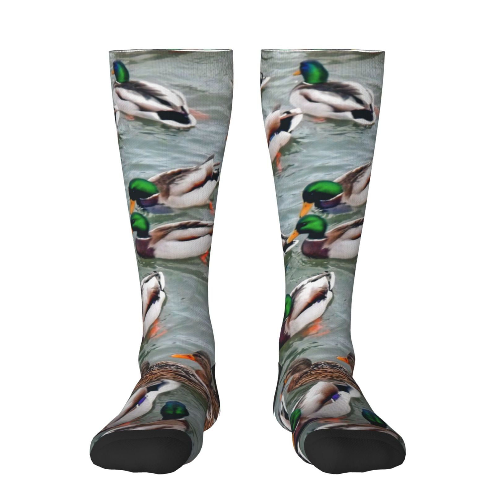 Xecao Mallard Ducks Swimming Print Compression Socks for Both Men And ...